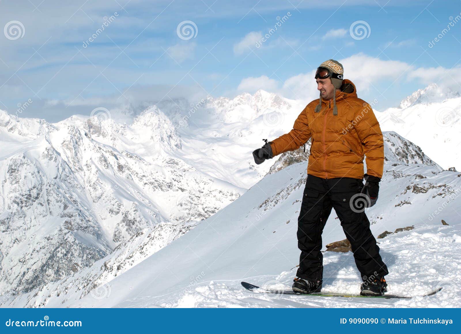 The Subjugator of Mountain Tops Stock Photo - Image of jacket, sports ...