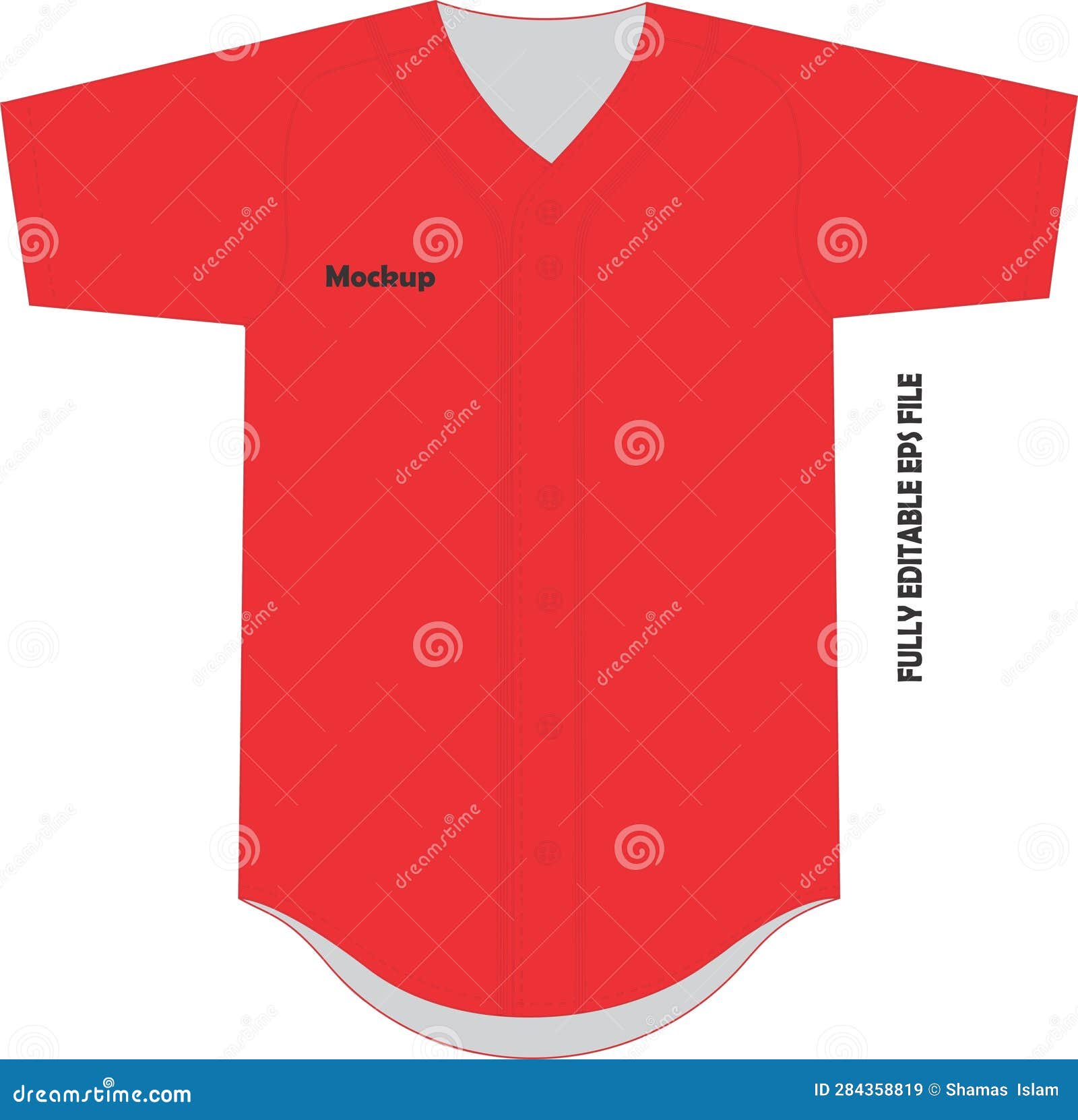 Sublimated Baseball Jersey Mock Ups Templates Stock Vector ...