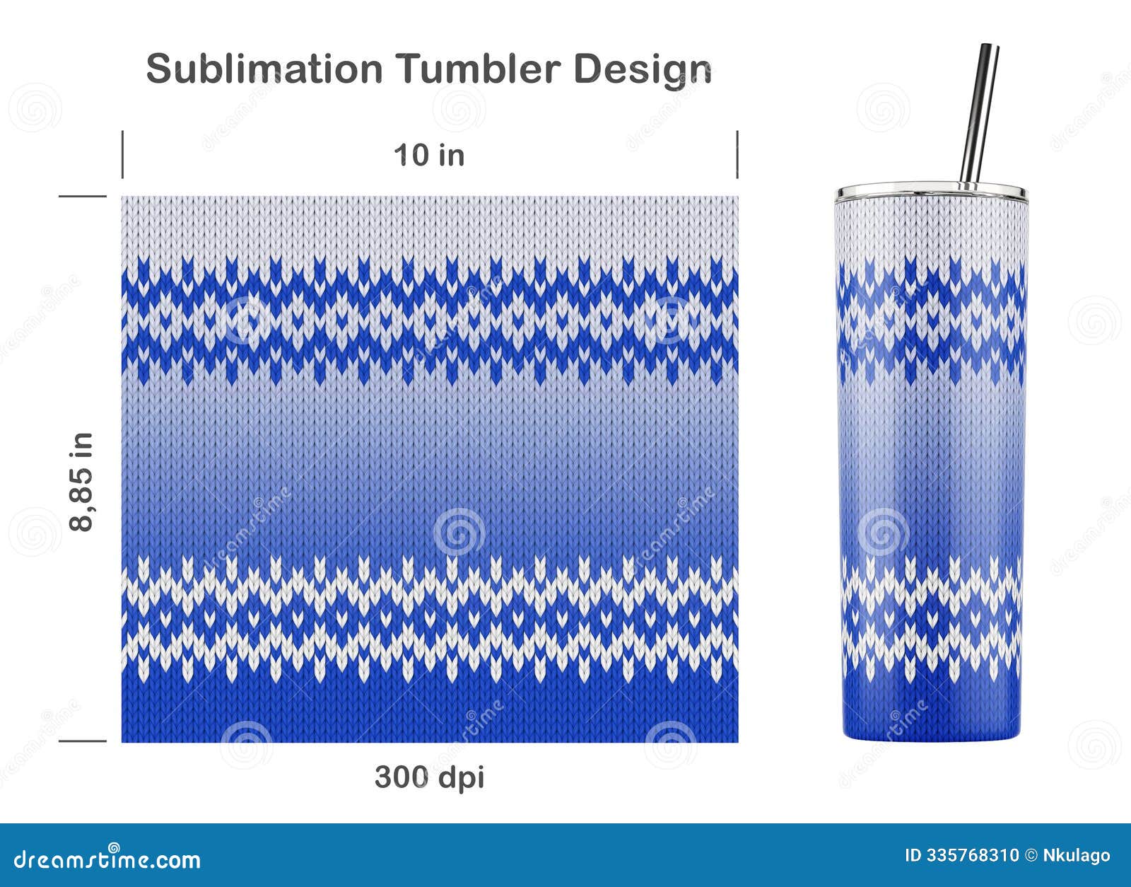 Realistic Knitted Ombre Pattern. Seamless Sublimation Template For 20 ...