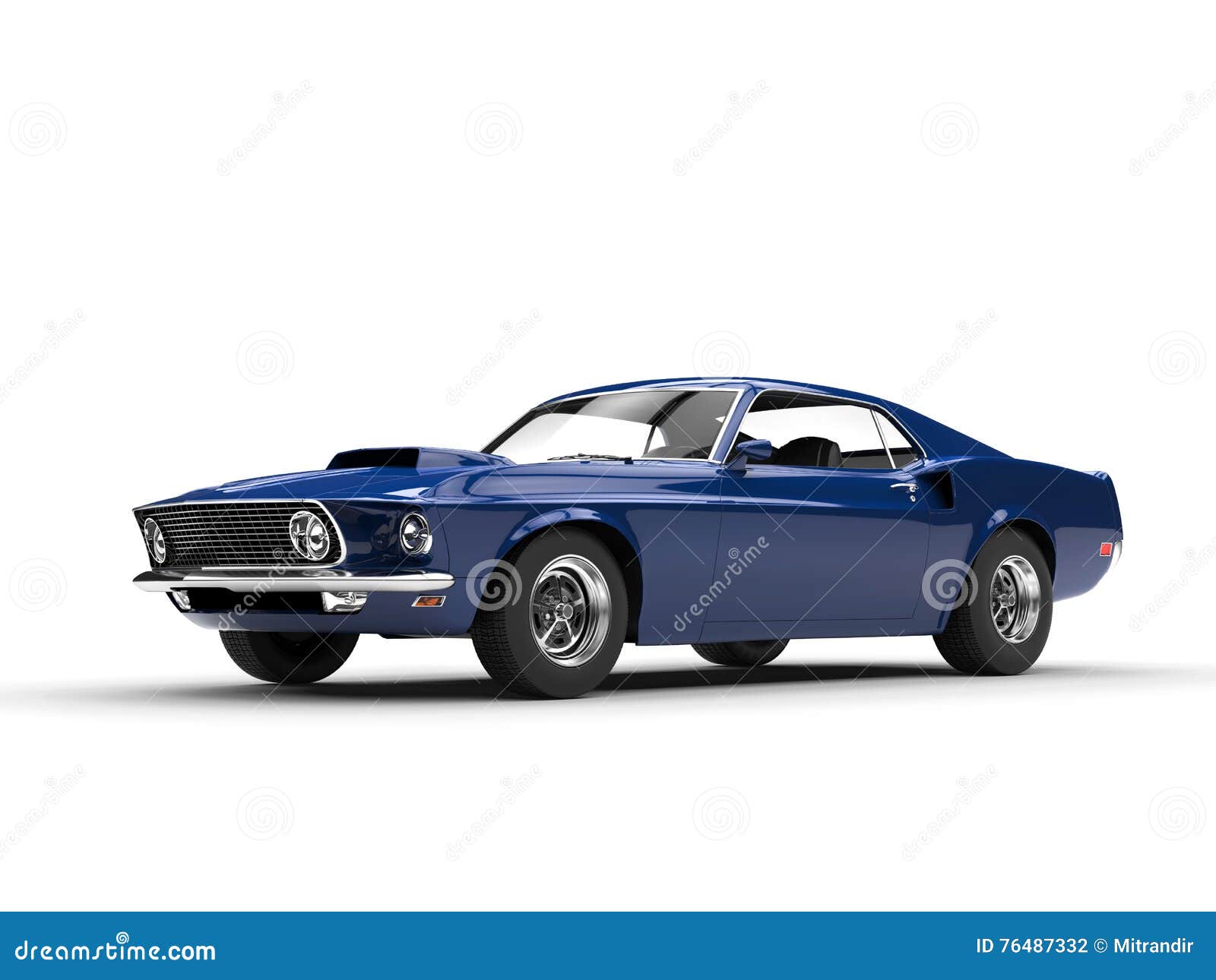 Sublime Blue Muscle Car - Studio Shot Royalty-Free Stock Image ...