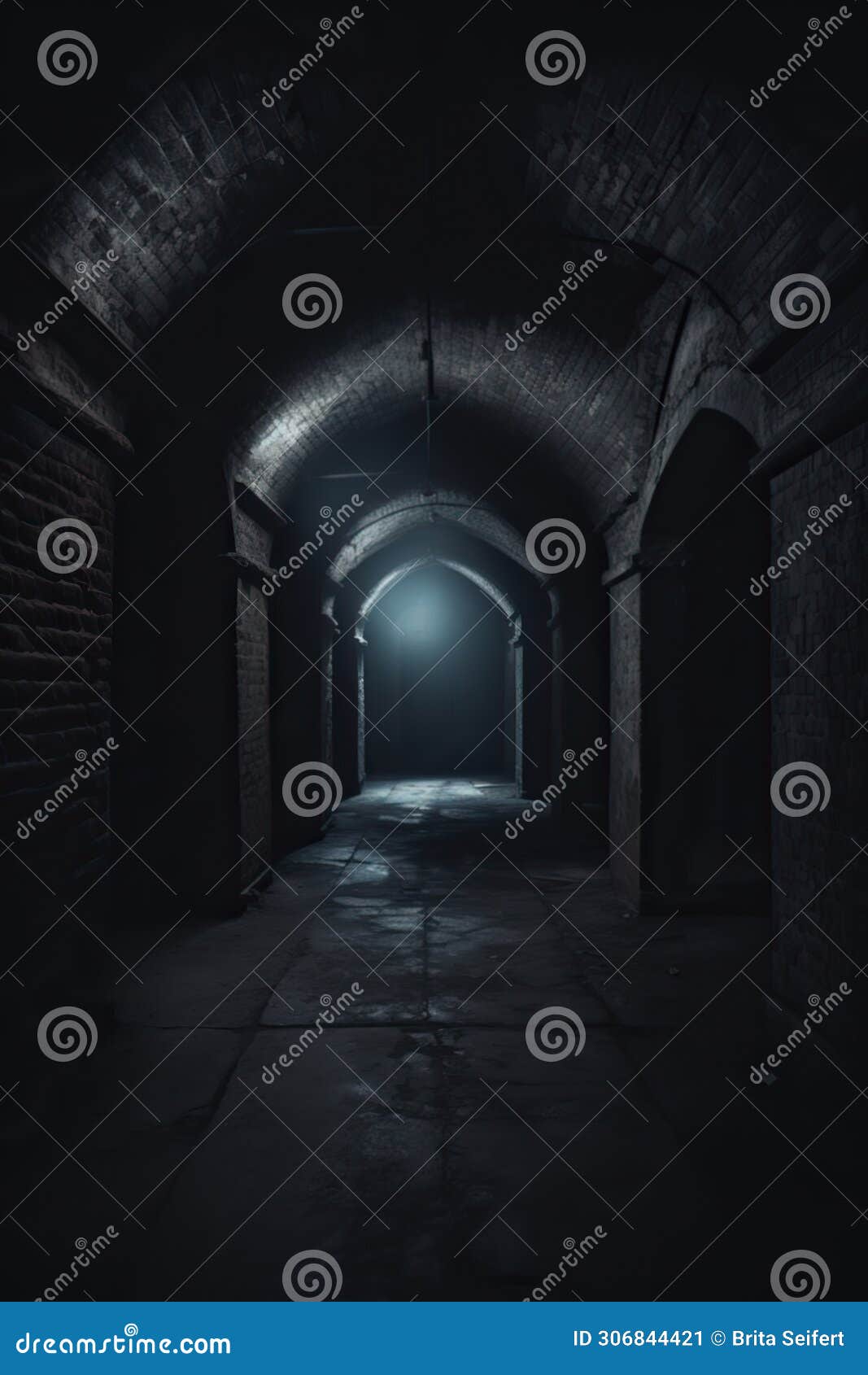 Subliminal Messaging, Liminal Space. Dark Cross Way Stock Illustration ...