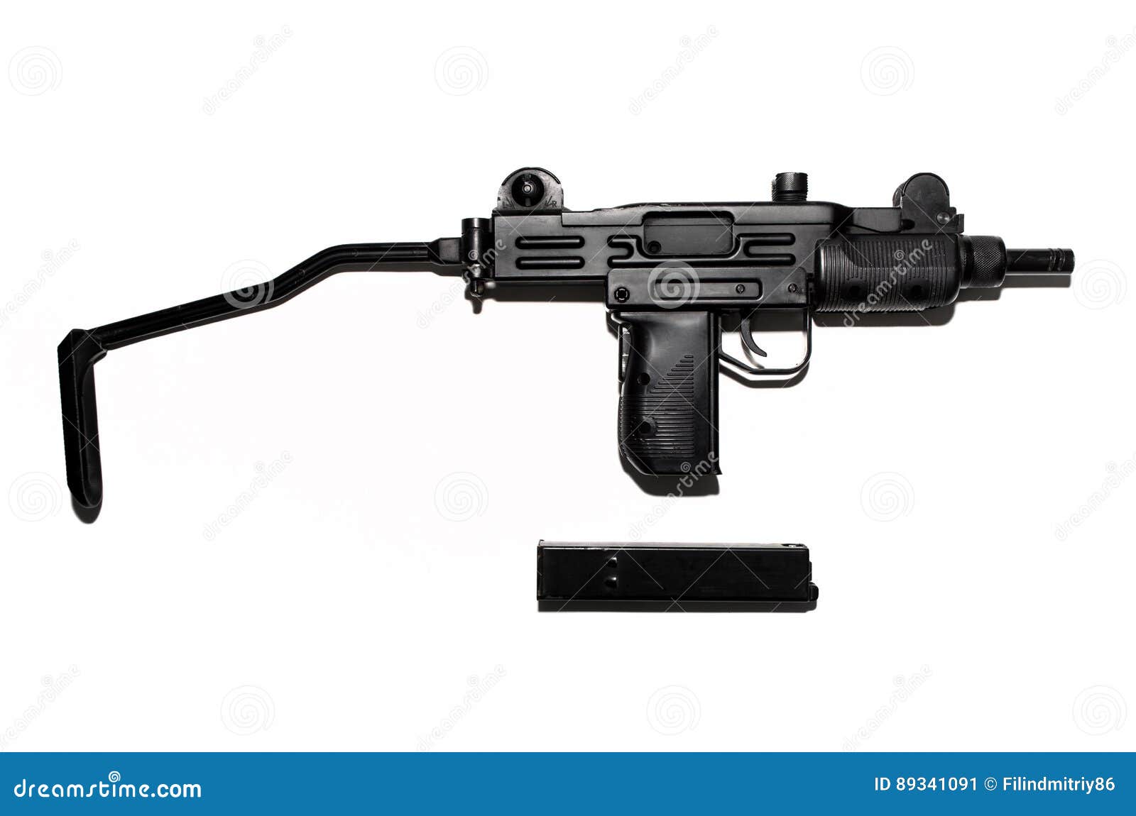 Ww2 Submachine Gun Isolated On A White Background Stock Photography ...