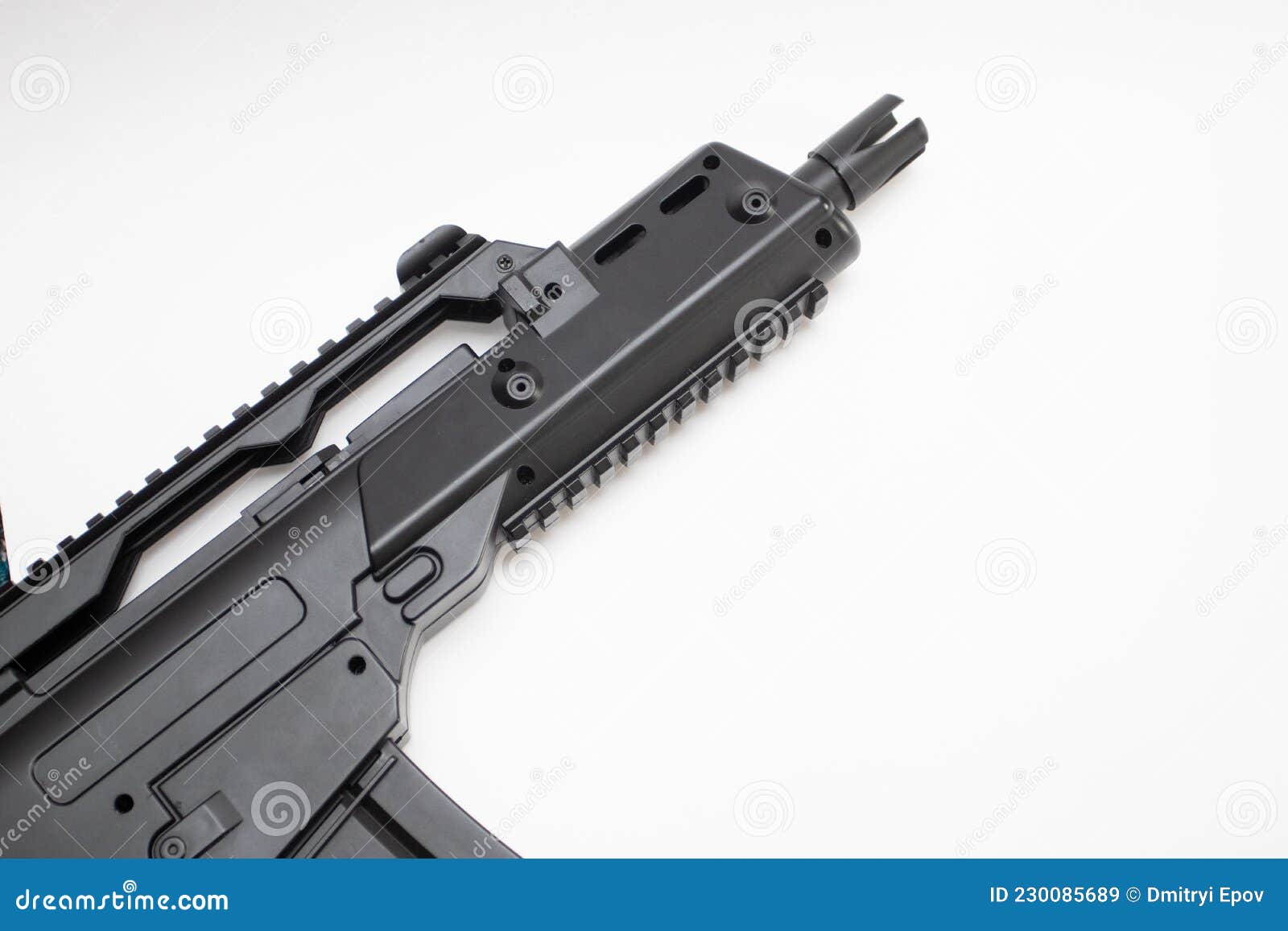 Submachine Gun Isolated on White Background Stock Image - Image of ...