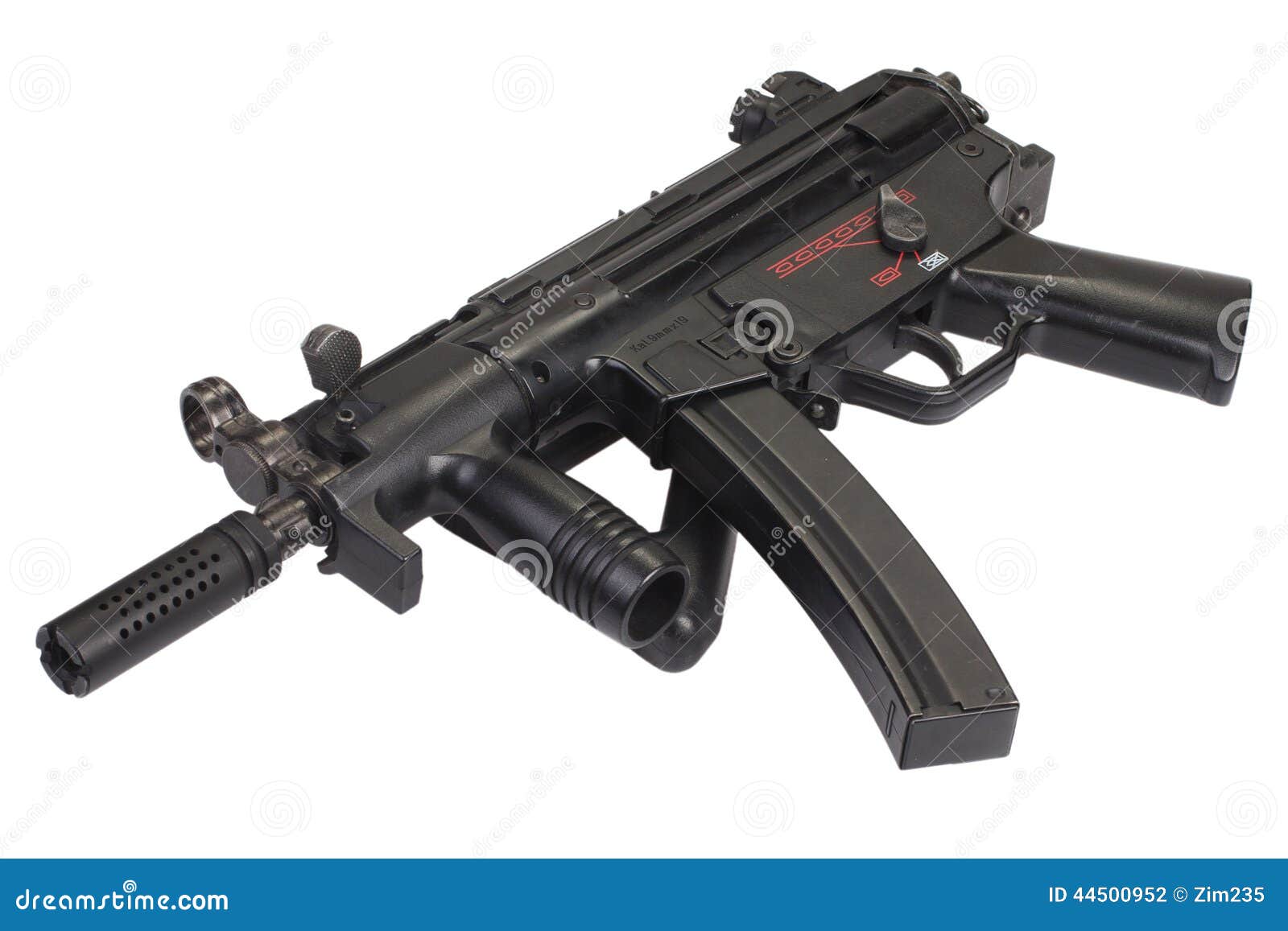 Submachine Gun MP5 Isolated Stock Photo - Image of weapon, submachine ...