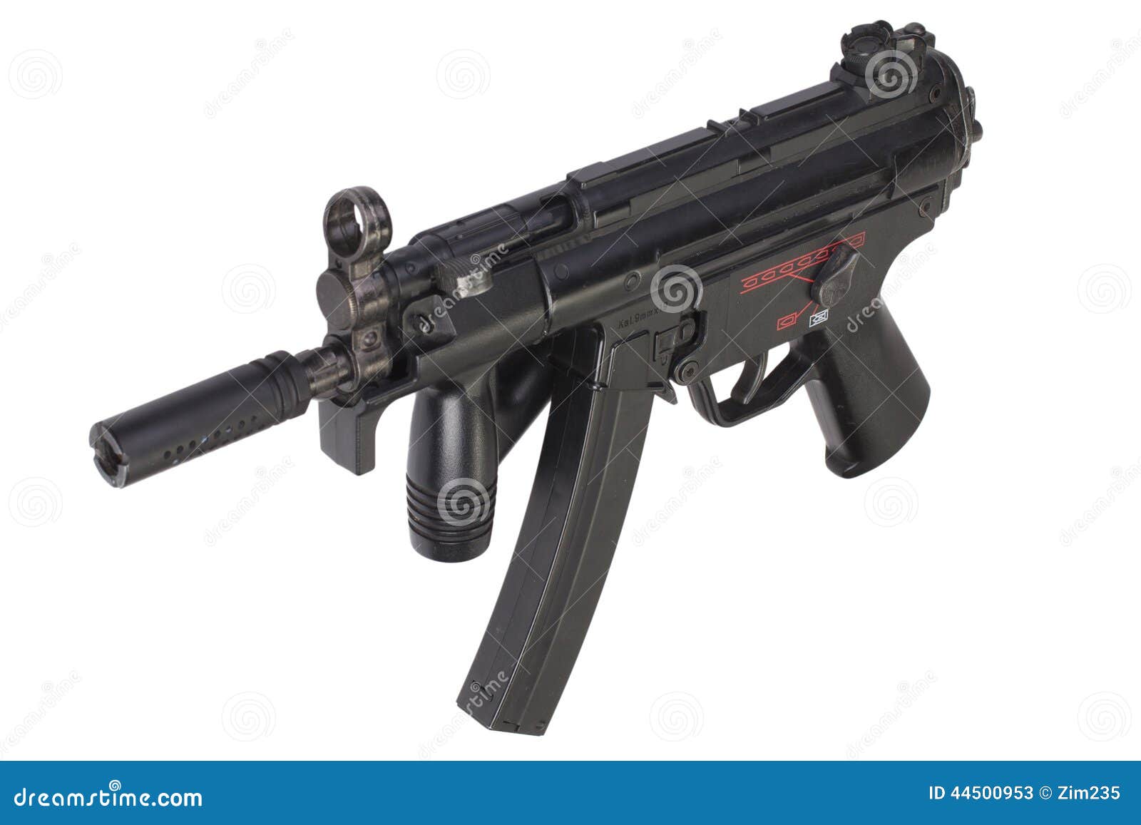 Submachine Gun MP5 Isolated Stock Image - Image of submachine, handgun ...