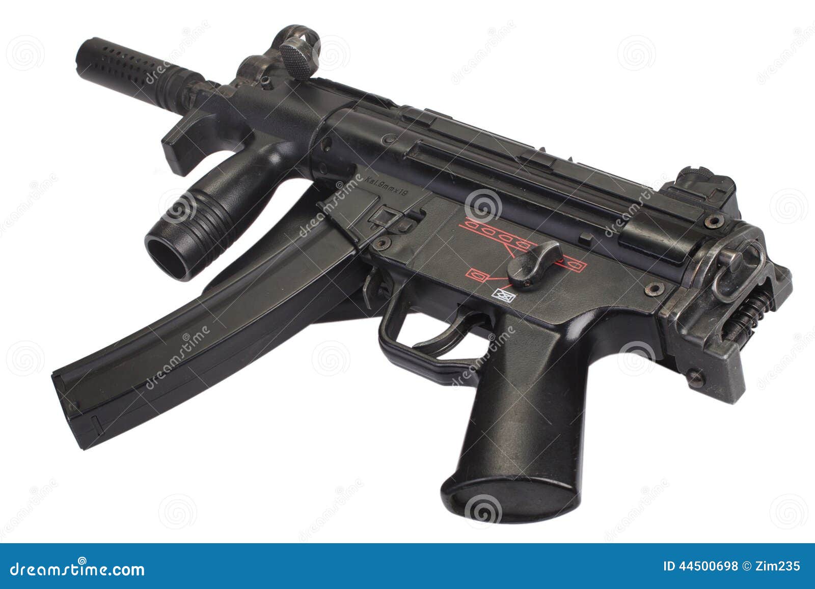 Submachine Gun MP5 Isolated Stock Photo - Image of submachine, police ...