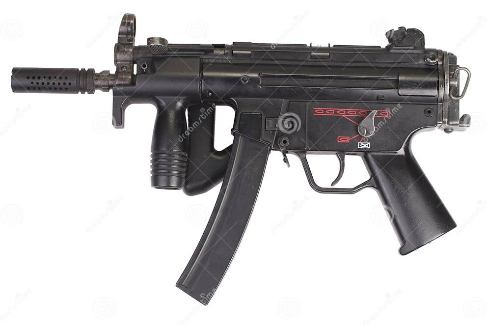 Submachine Gun MP5 Isolated Stock Image - Image of weapon, army: 44500719