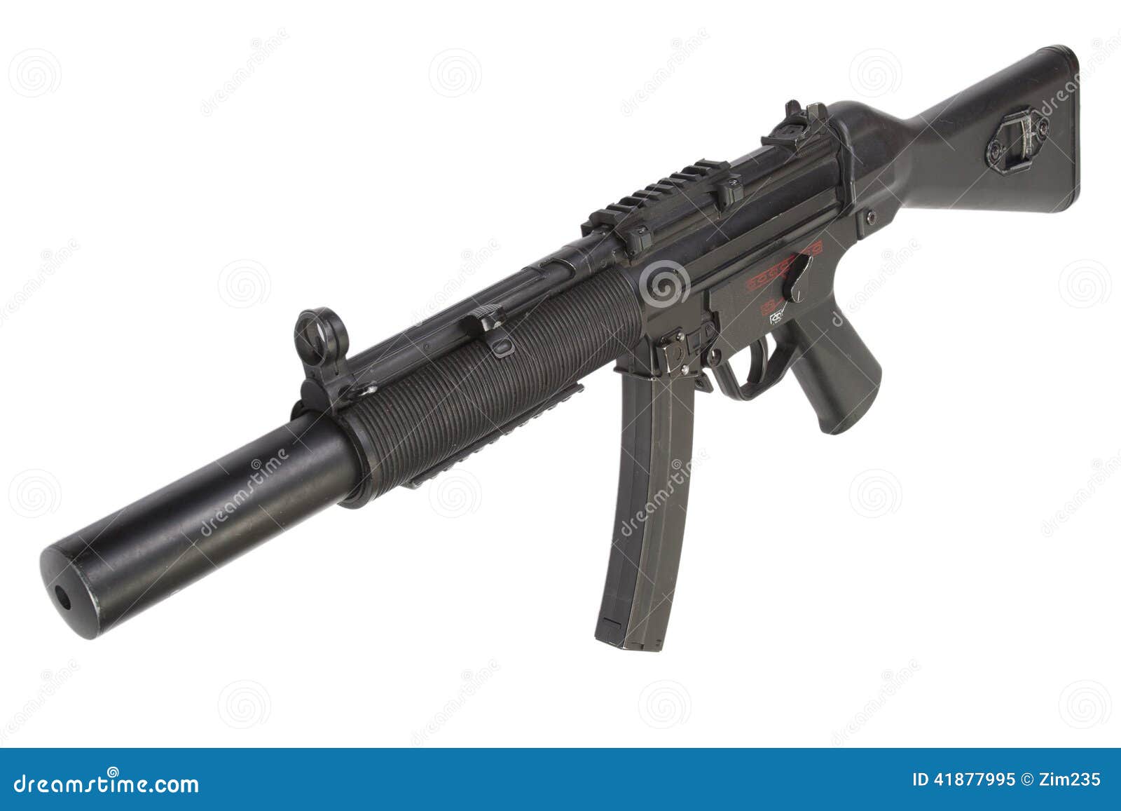 Submachine Gun MP5 with Silencer Stock Image - Image of attack, army ...