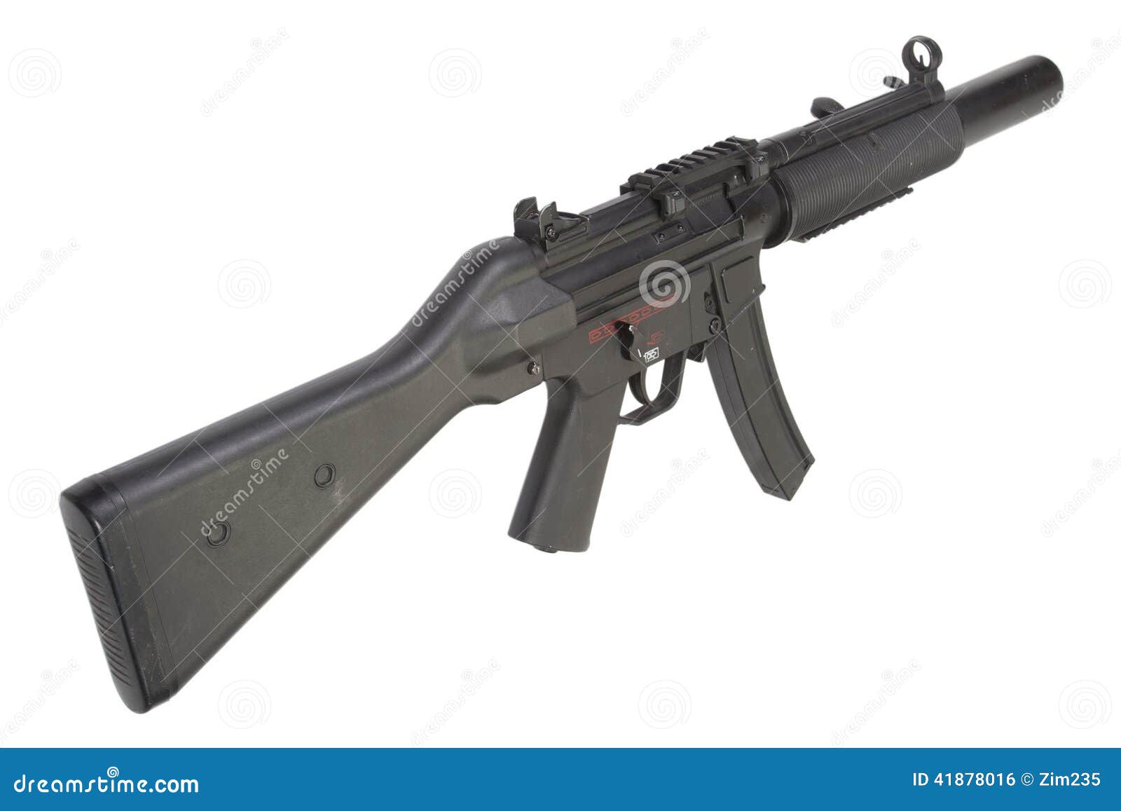 Submachine Gun MP5 with Silencer Stock Photo - Image of firearms ...