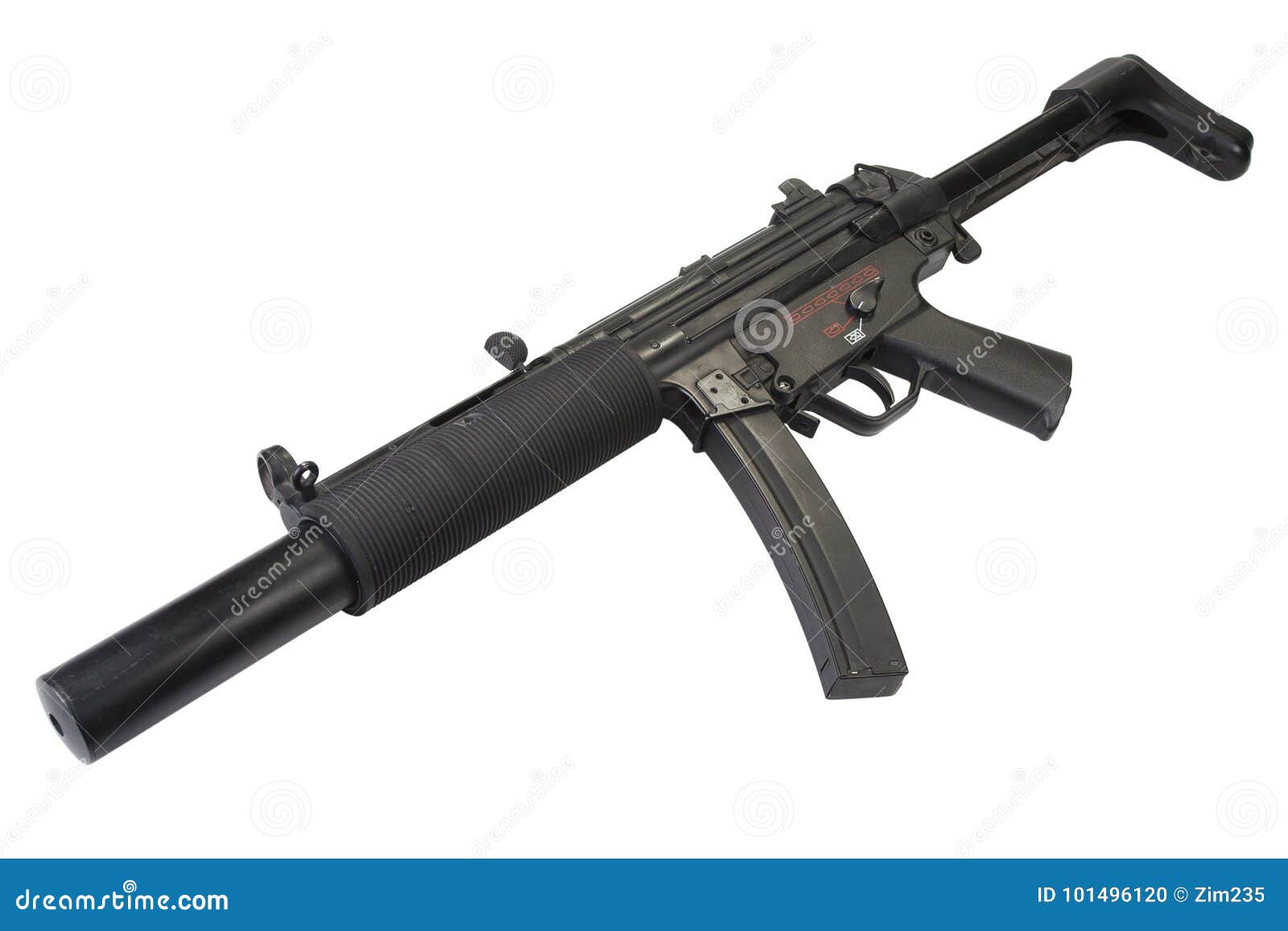Submachine Gun MP5 with Silencer Stock Photo - Image of operations ...