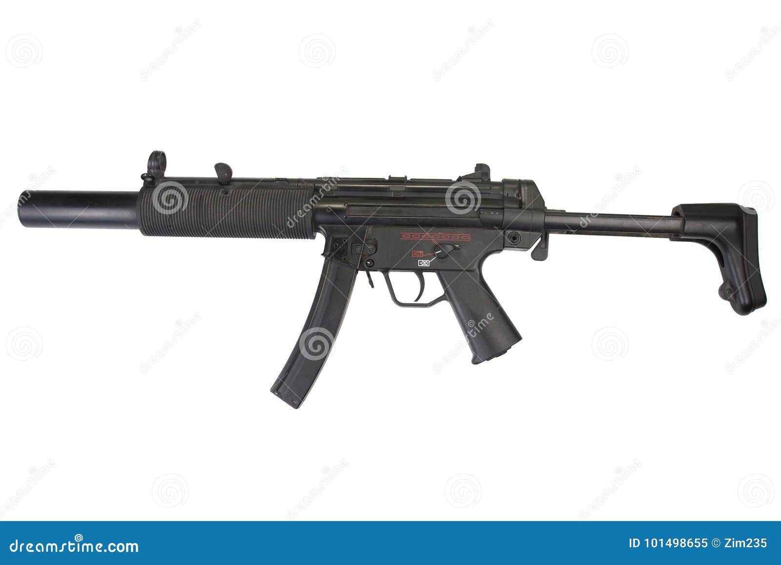 Submachine Gun MP5 With Silencer Royalty-Free Stock Photo ...