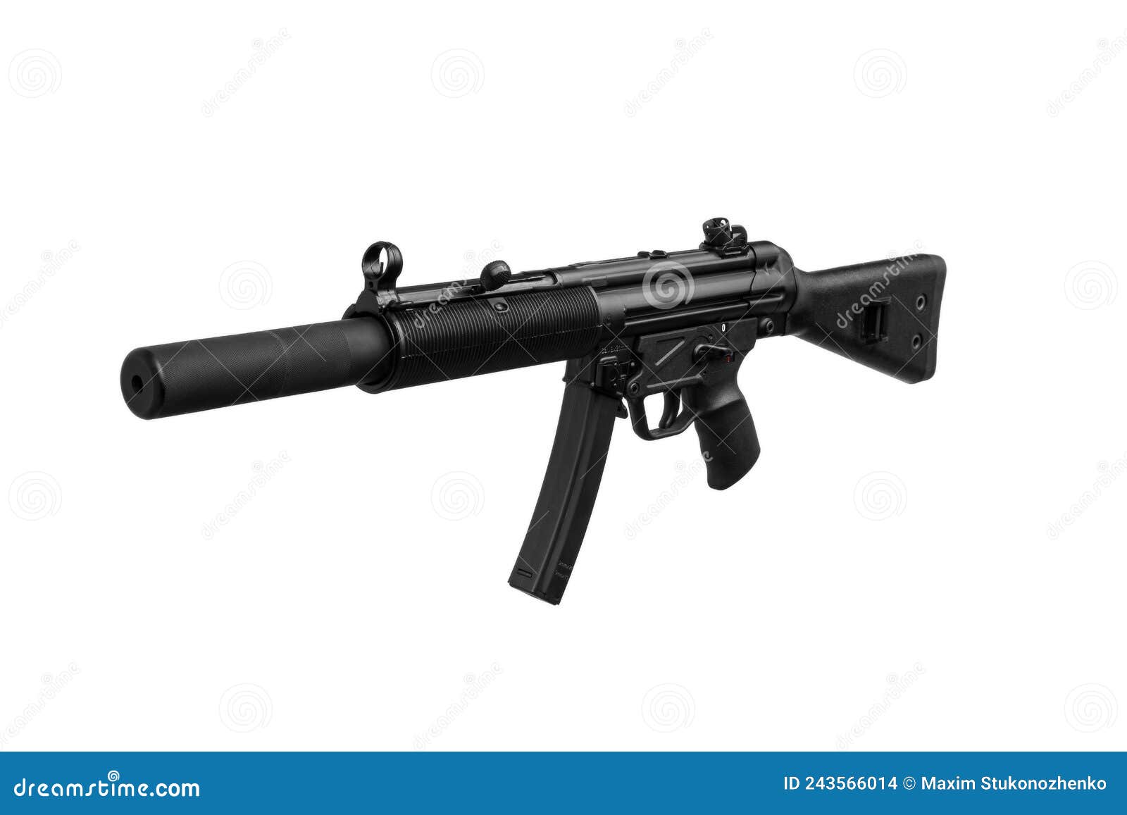 Submachine Gun Mp5. Small Rifled Automatic Weapon Caliber 9mm. Armament ...