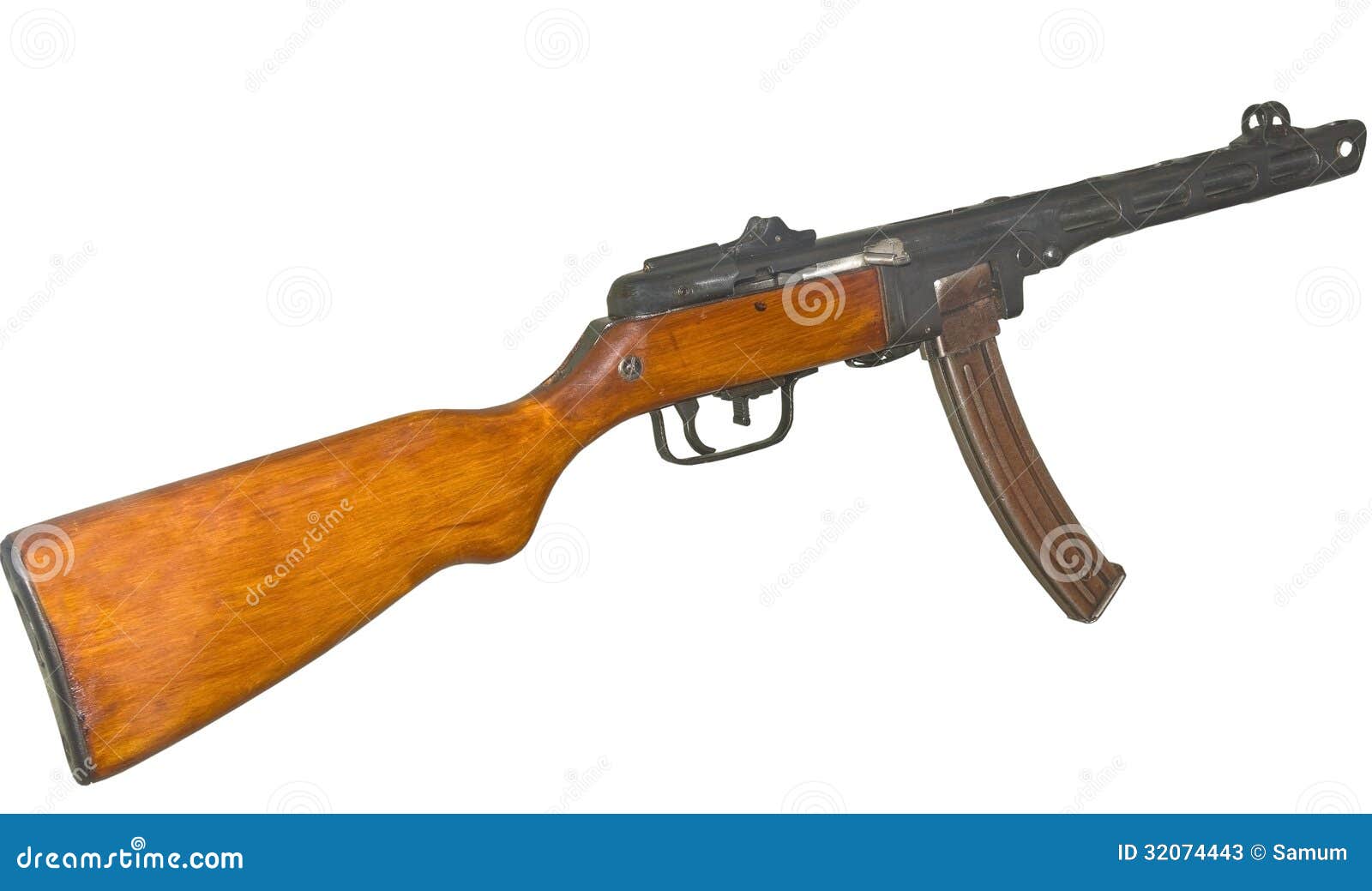 Submachine Gun Ppsh-41 On A Light Background. Stock Photo ...