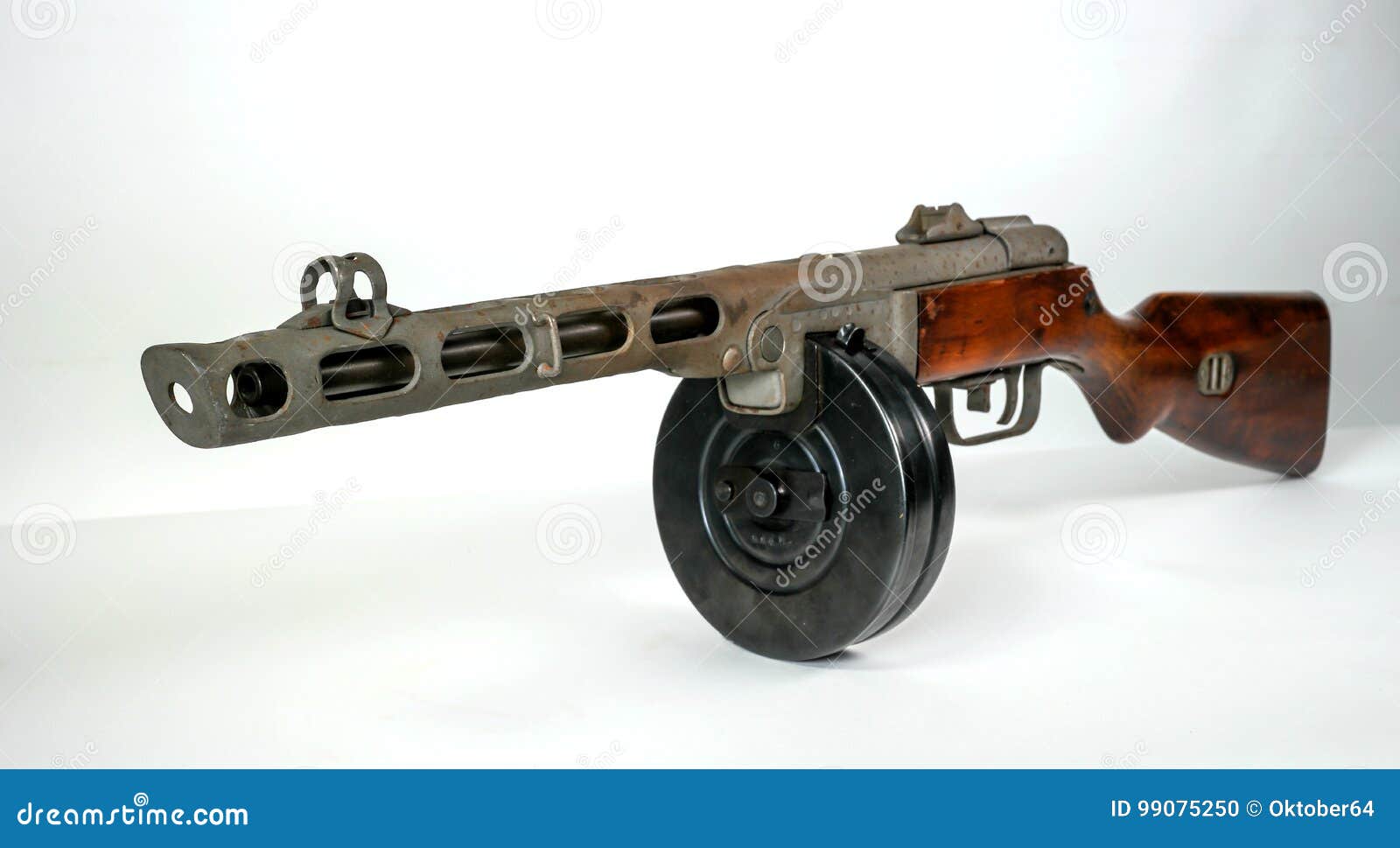 Submachine Gun Ppsh-41 On A Light Background. Royalty-Free Stock ...