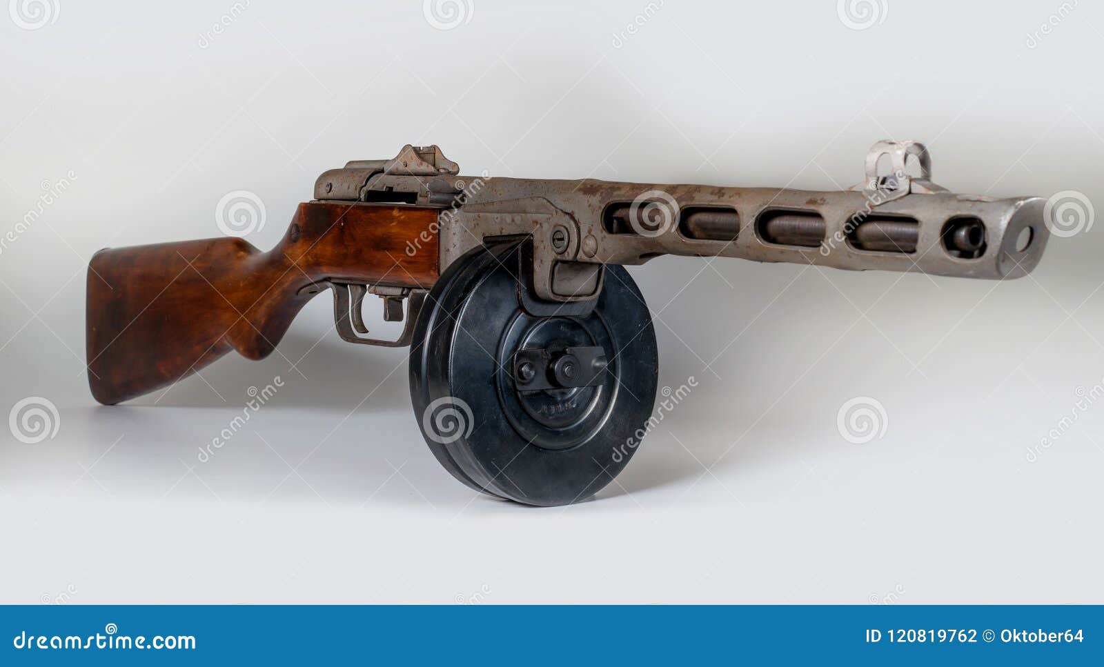 Submachine Gun Ppsh-41 On A Light Background. Royalty-Free Stock Photo ...