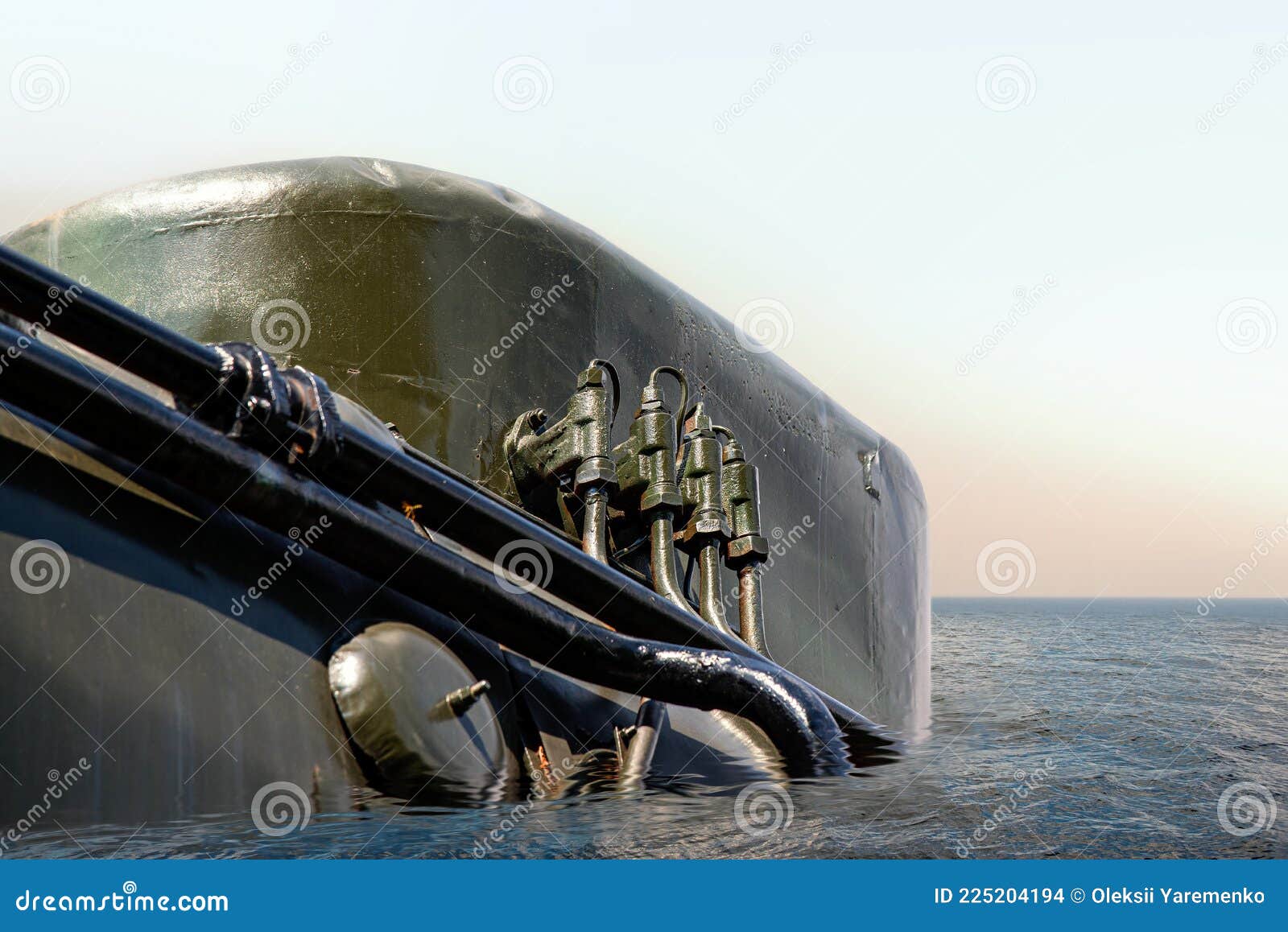 The Submarine Begins Surfacing or Diving Stock Photo - Image of guard ...