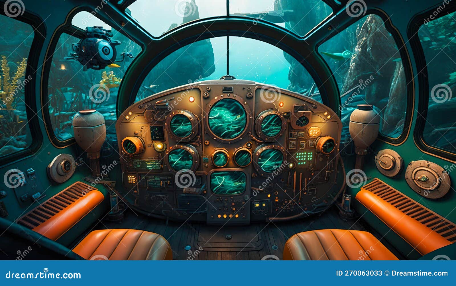 Submarine Control Room, Inside View of a Modern Submarine Cockpit ...