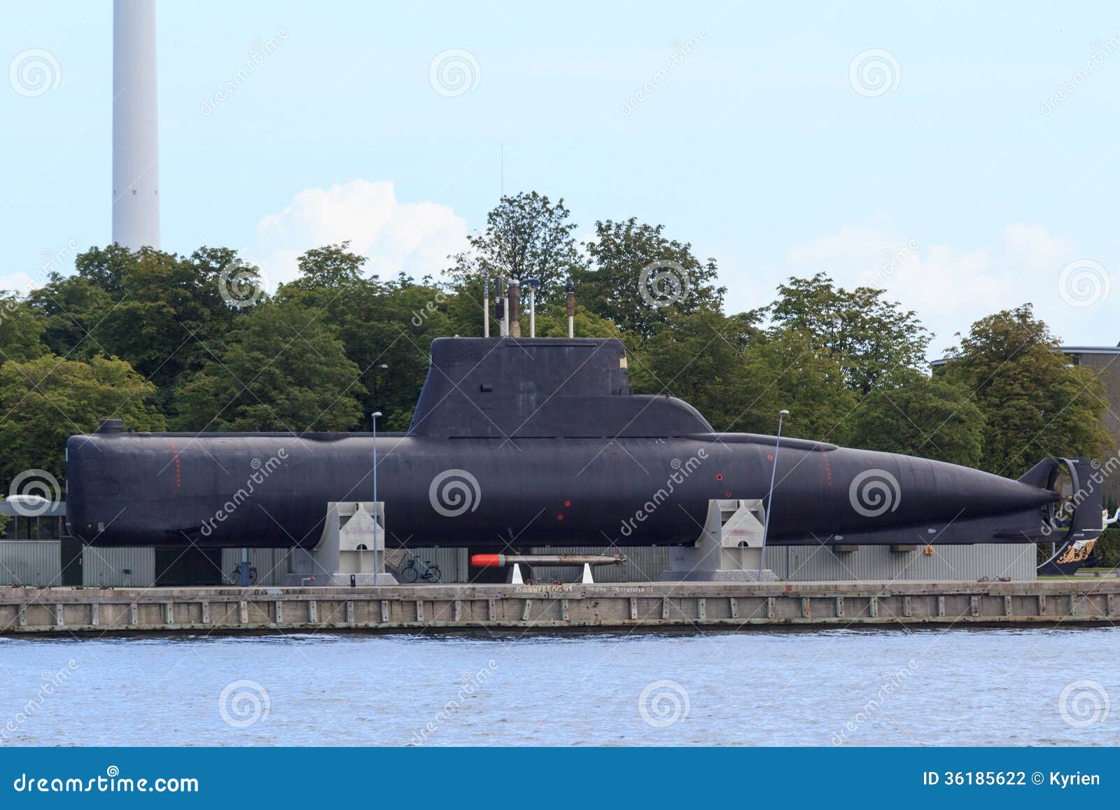 A submarine on display stock photo. Image of harbor, military - 36185622