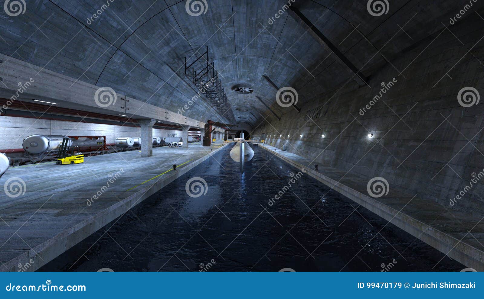 Submarine dock stock image. Image of maintenance, ocean - 99470179