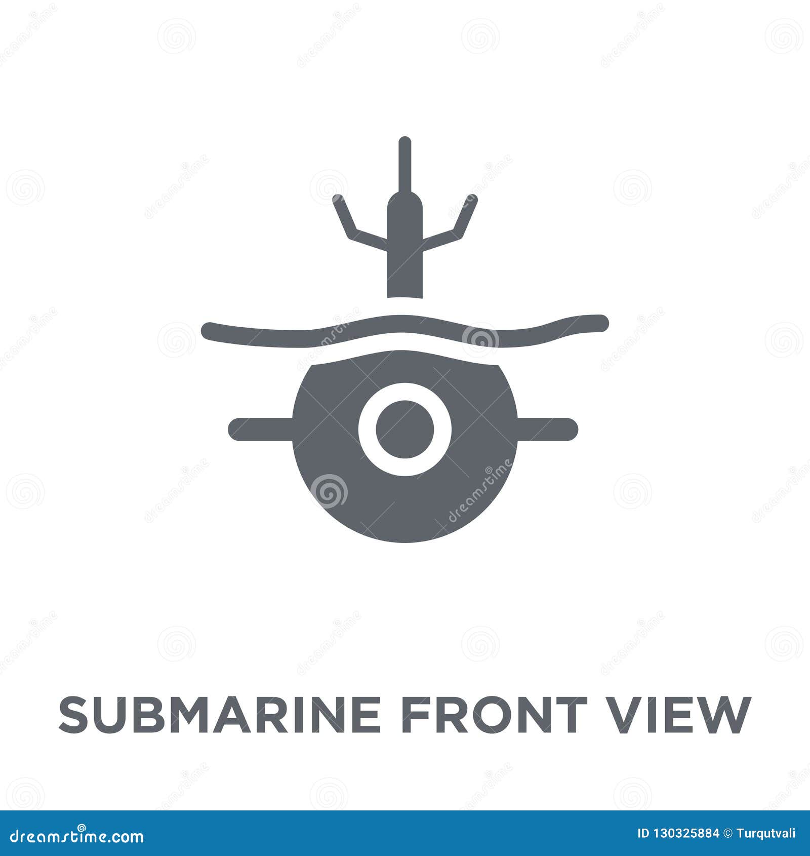 Submarine Front View Icon. Trendy Submarine Front View Logo Concept On ...