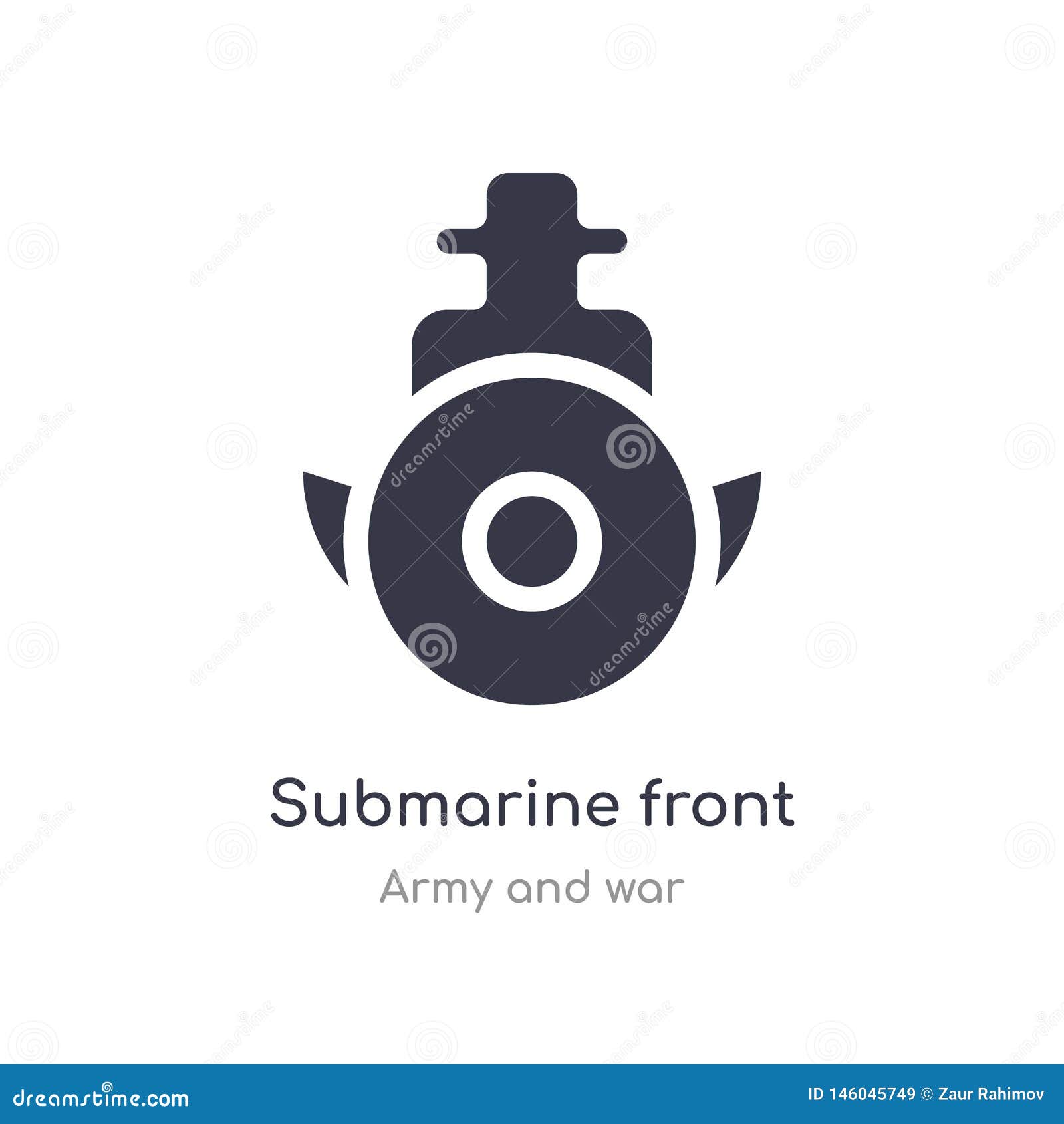 Submarine Front View Icon. Trendy Submarine Front View Logo Concept On ...