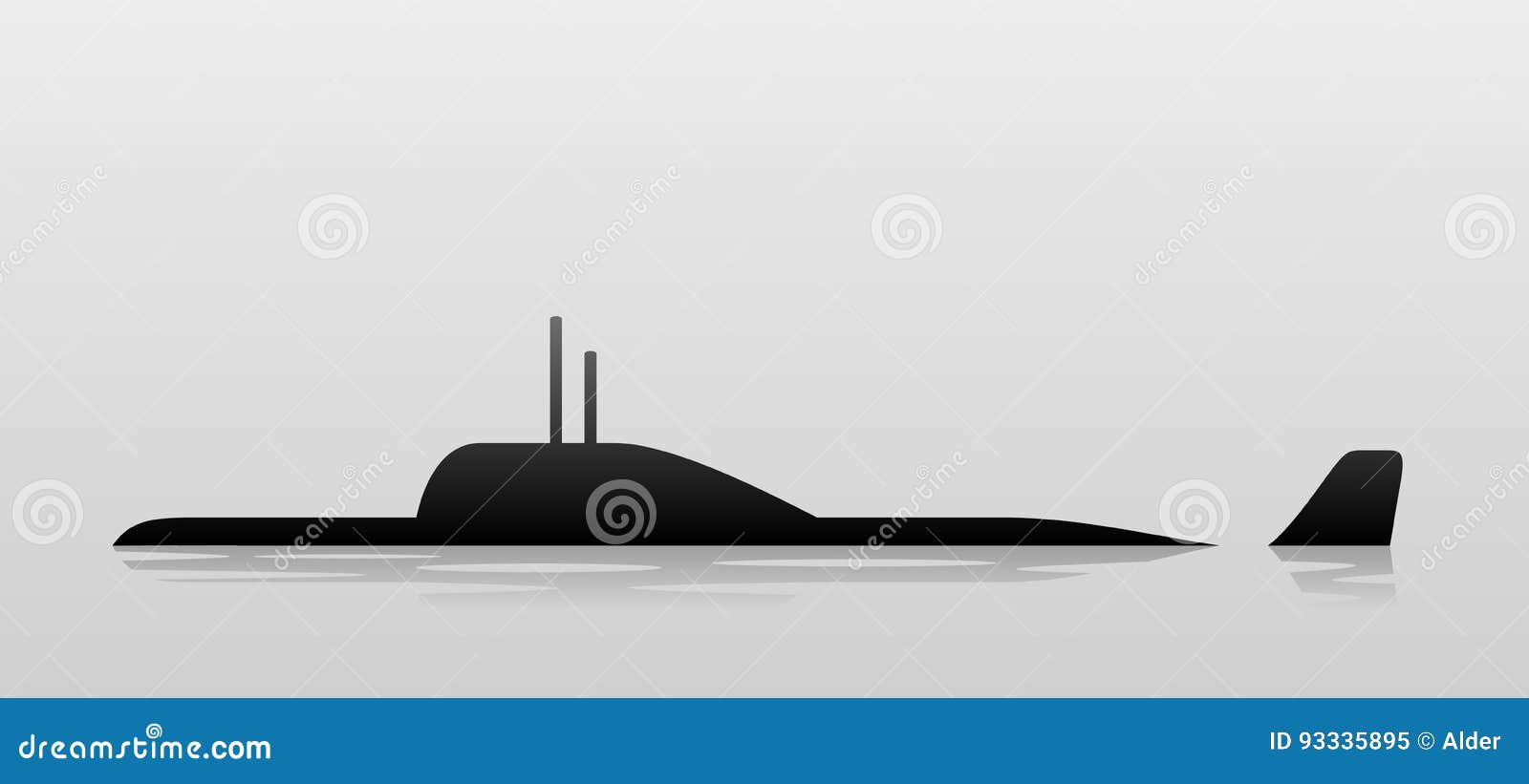 Submarine Icon. Clip Art Pictogram Depicting Whole And Underwater ...