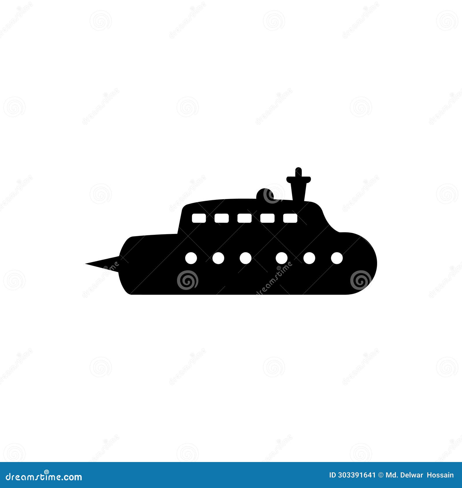 Submarine icon stock vector. Illustration of symbol - 303391641
