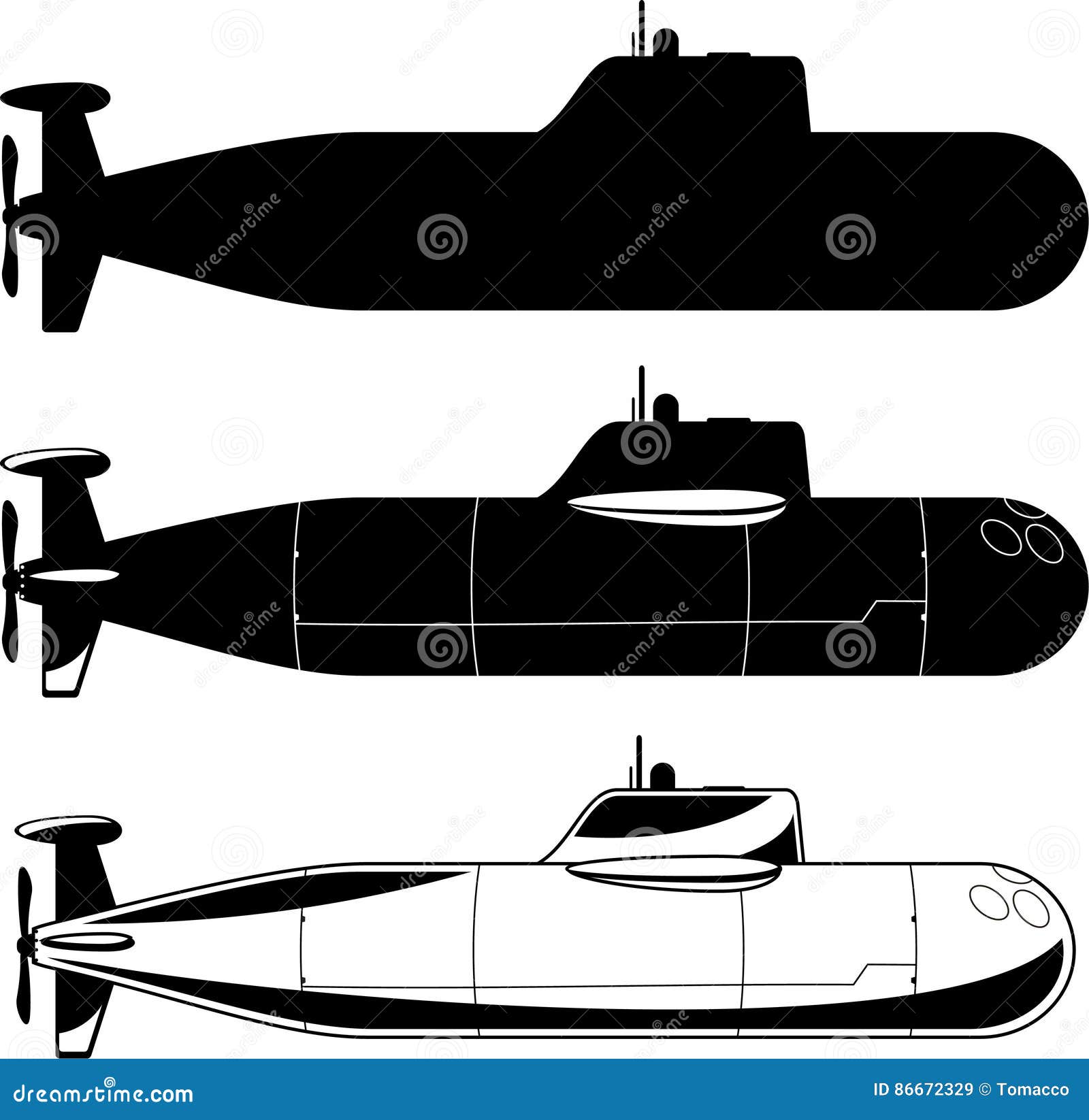 Submarine icons stock illustration. Illustration of armed - 86672329