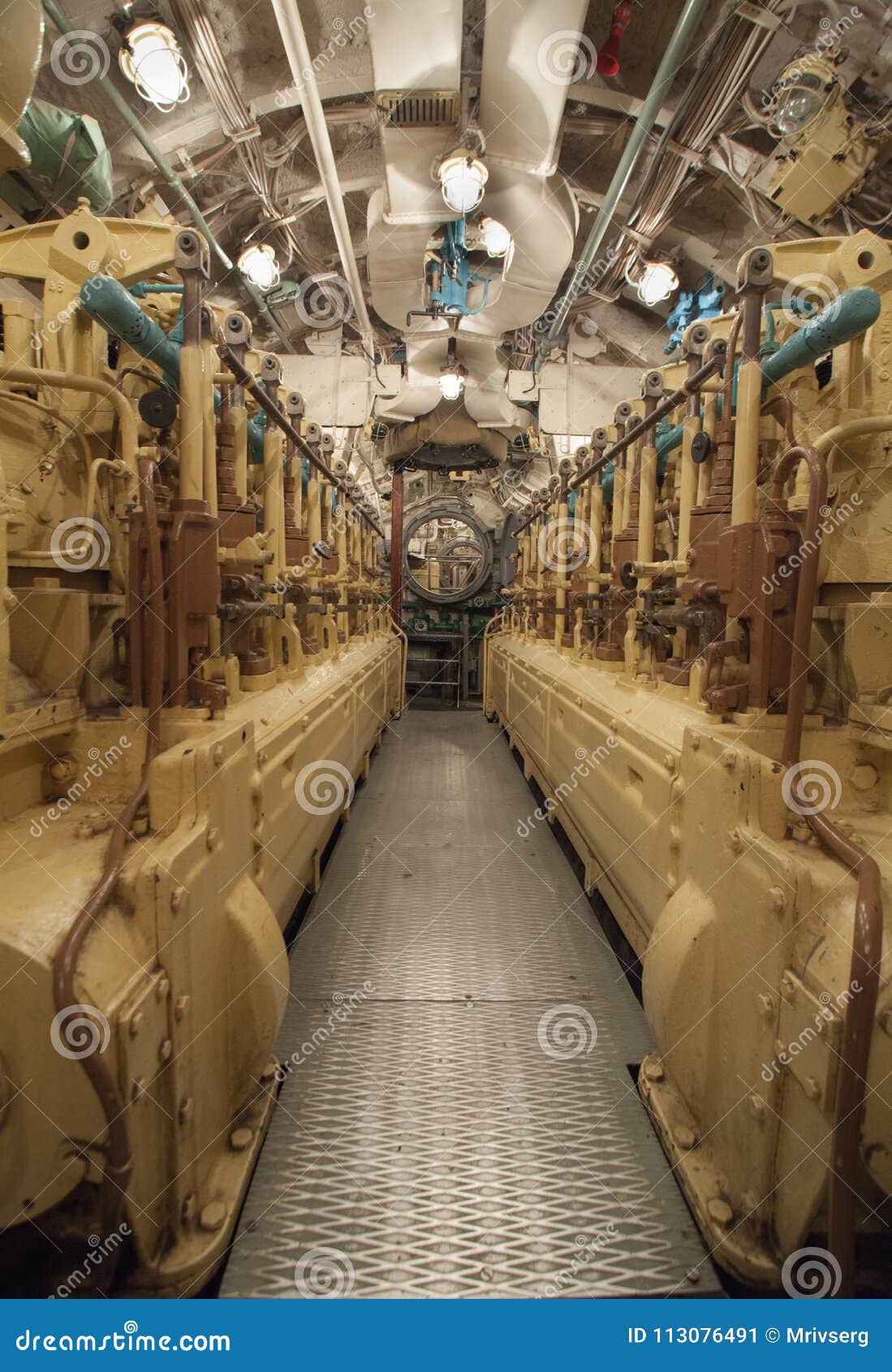 Submarine engine room stock image. Image of naval, power - 113076491