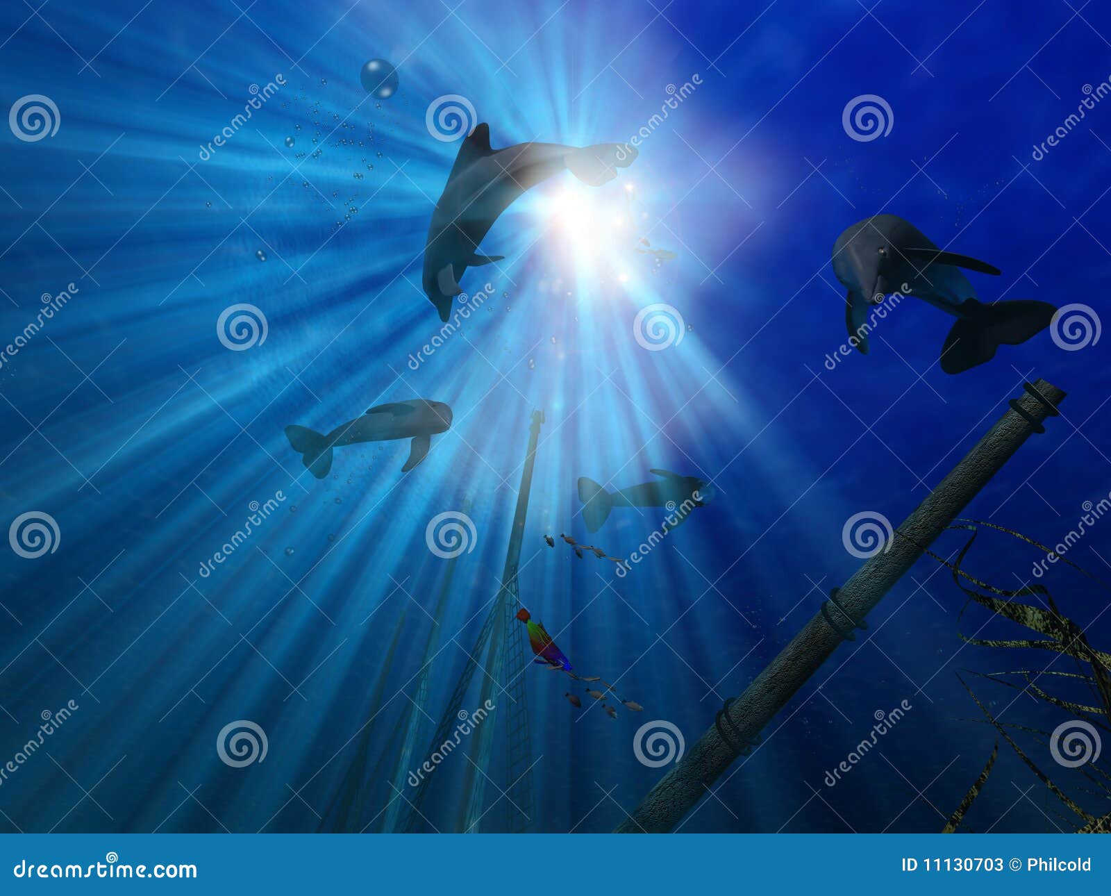 Submarine life stock illustration. Illustration of marine - 11130703