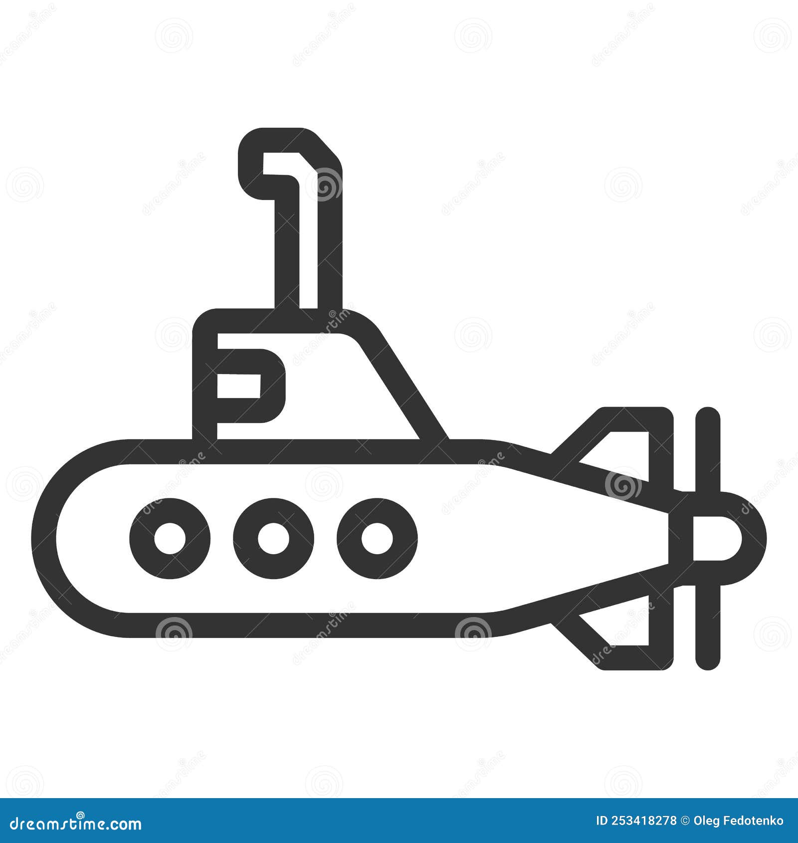 Submarine with periscope stock vector. Illustration of design - 253418278 Submarine with periscope stock vector. Illustration of design - 253418278