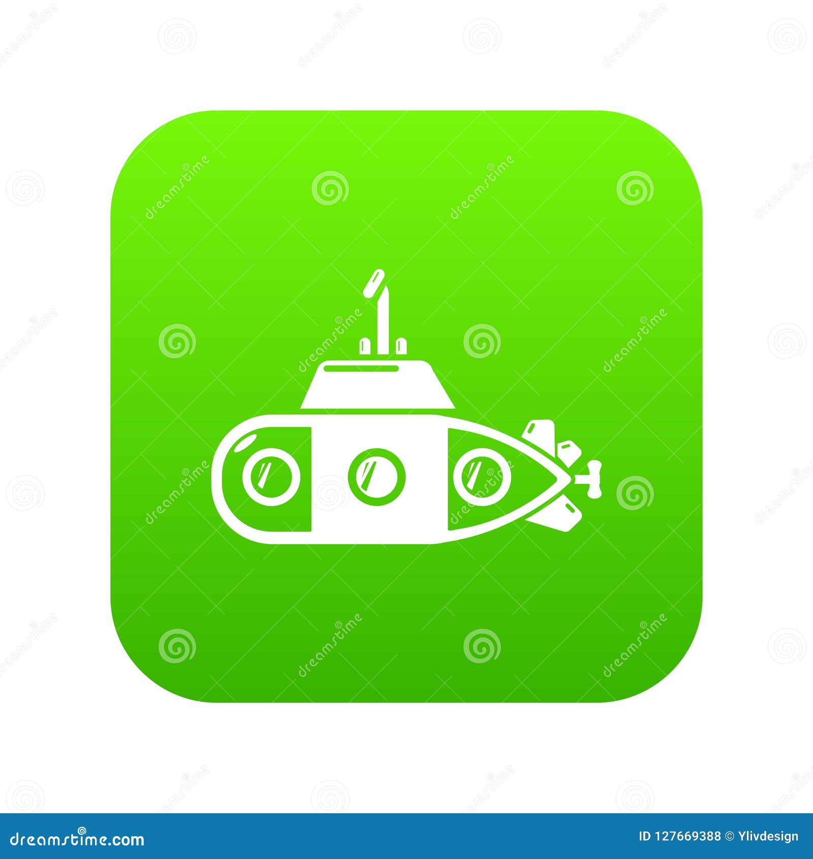 Red Submarine Sea Transportation PNG In Animated Cartoon Illustration ...
