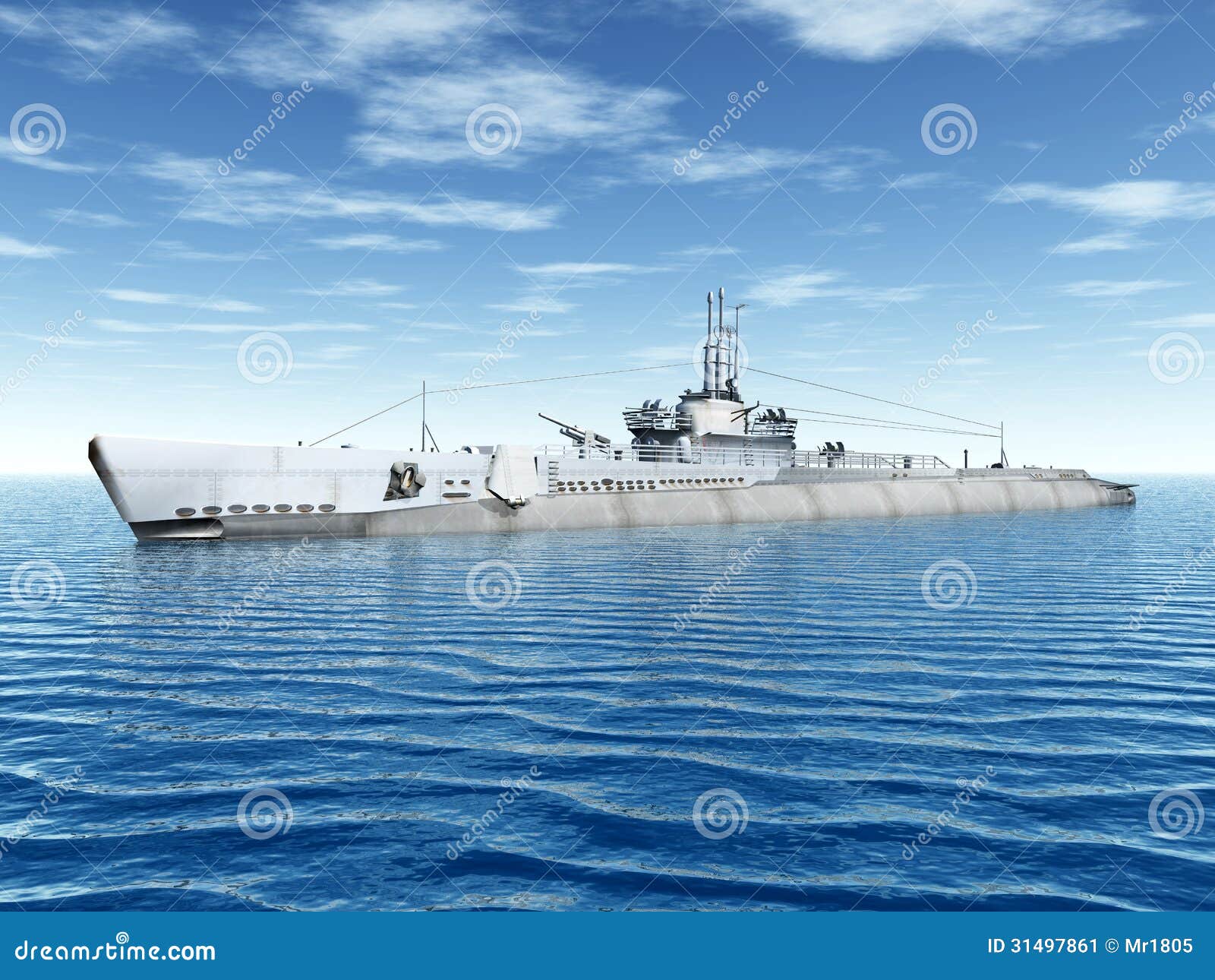Submarine USS Trigger Royalty-Free Illustration | CartoonDealer.com ...