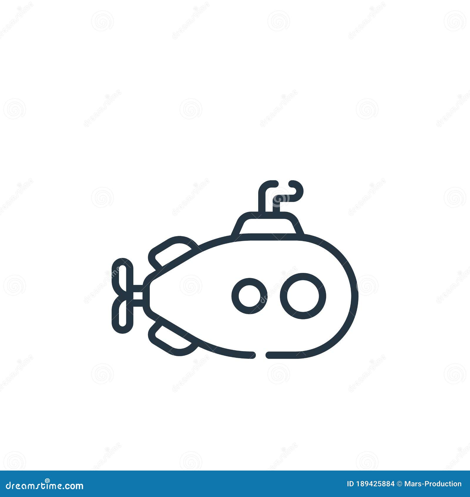 Outline Submerge Vector Icon. Isolated Black Simple Line Element ...