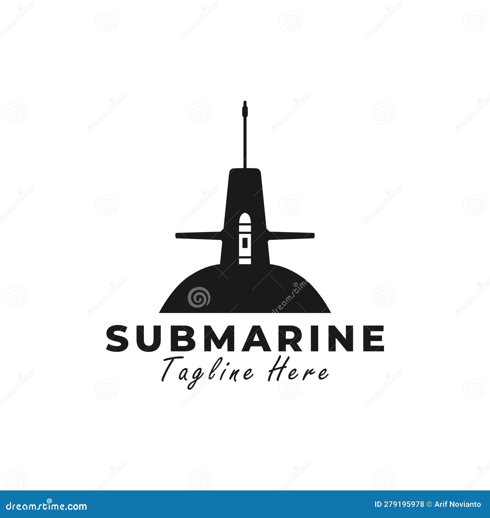 Submarine Vector Illustration Logo Stock Vector - Illustration of deep ...