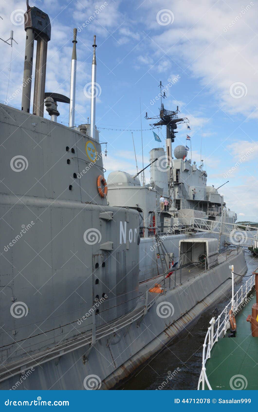 Submarine stock photo. Image of river, naval, moored - 44712078