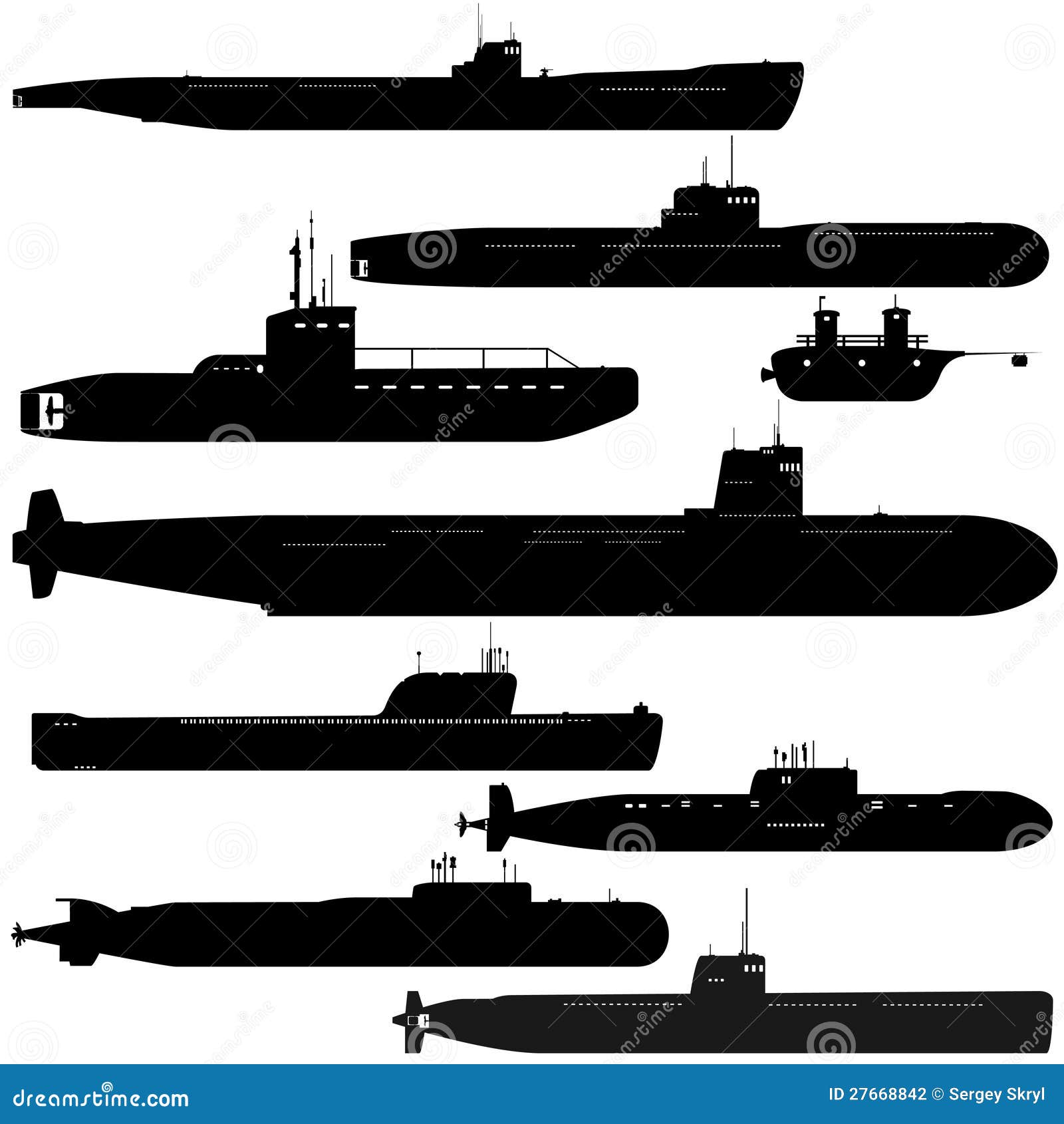 Submarines Vector Illustration | CartoonDealer.com #27668842