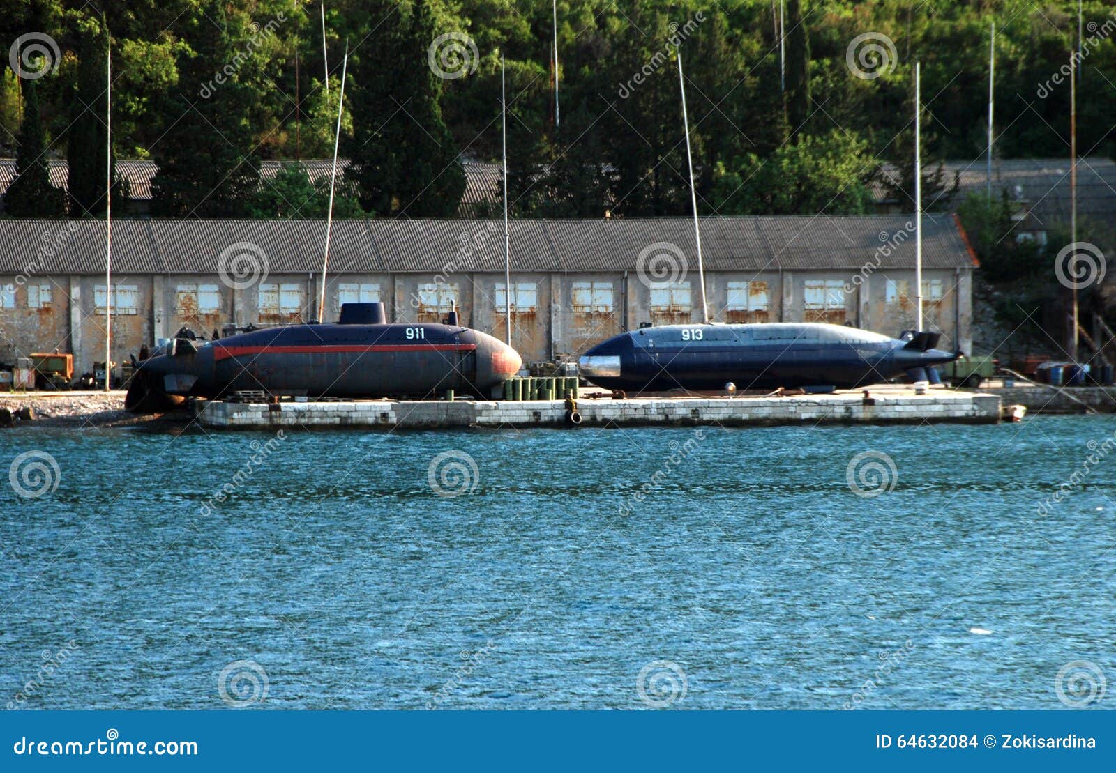 Dry Dock For Submarines. Underground Submarine Repairing Factory In ...