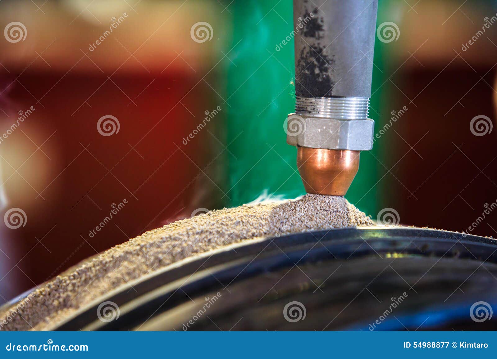 Submerge Arc Welding Process for Hard Surfacing Stock Image - Image of ...