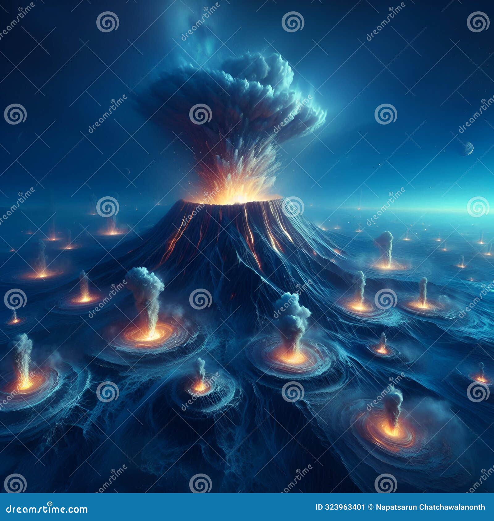 Submerged Inferno: Explosive Undersea Volcanic Activity, Generative AI ...