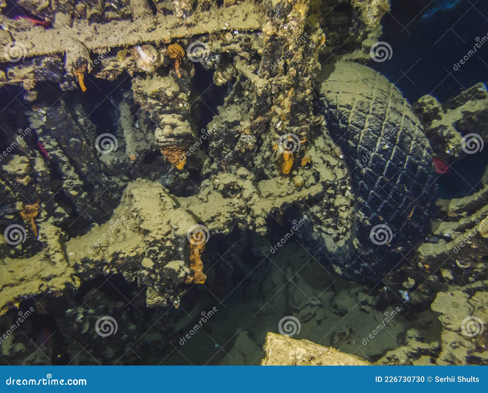 Submerged objects stock photo. Image of background, front - 226730730