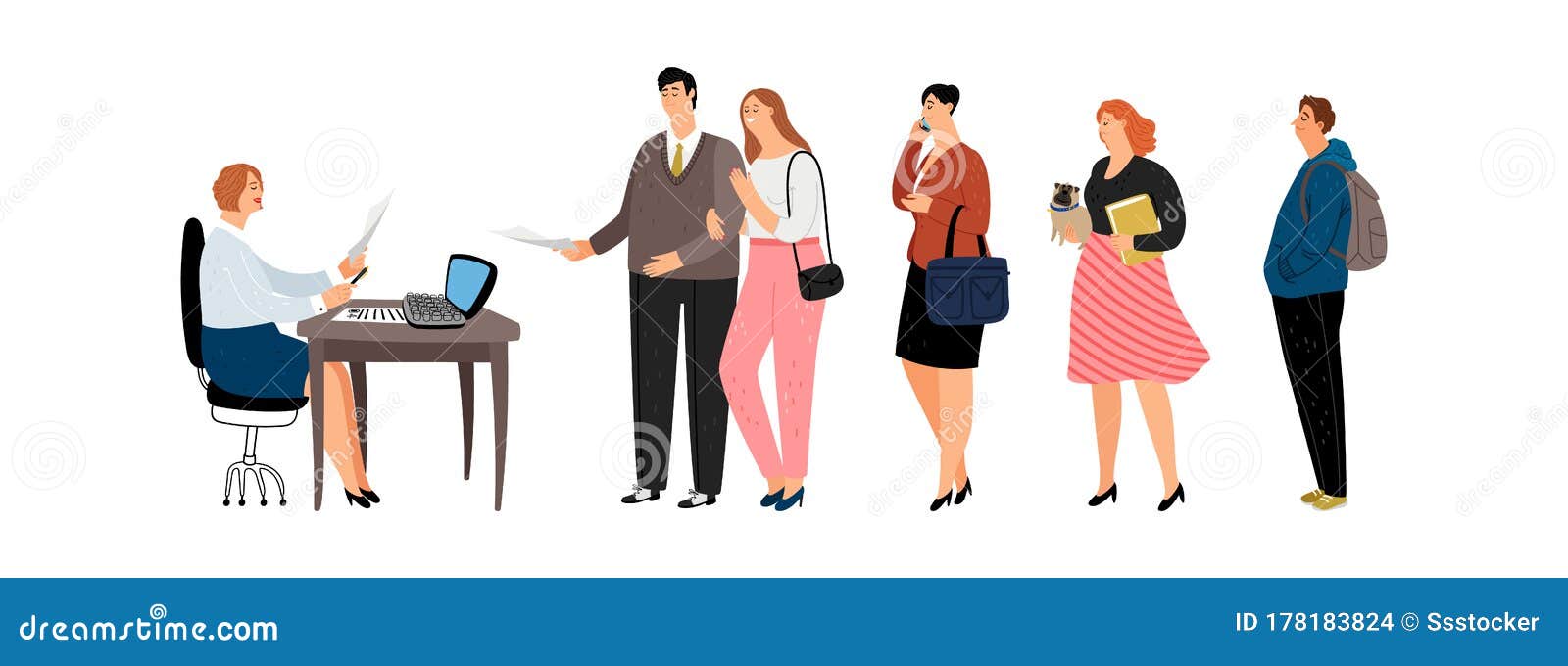 Submission of documents stock vector. Illustration of office - 178183824