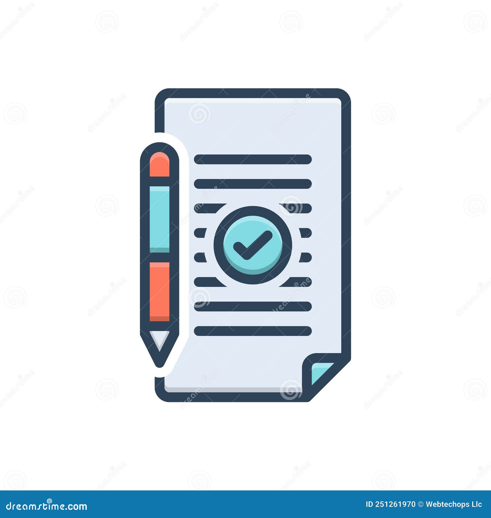 Color Illustration Icon for Submission, Presentment and Agreement Stock ...