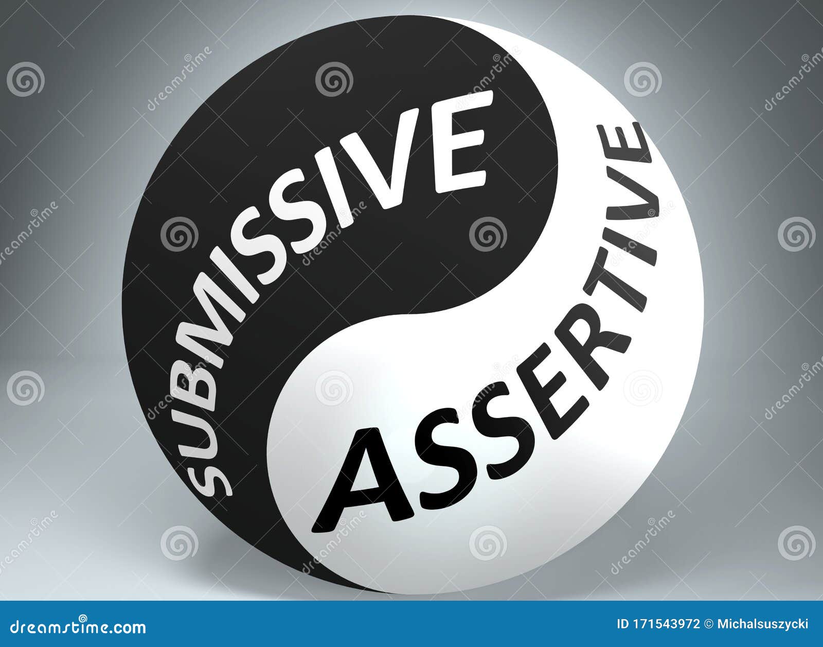 Submissive And Assertive As Different Choices In Life - Pictured As ... Submissive And Assertive As Different Choices In Life - Pictured As ...