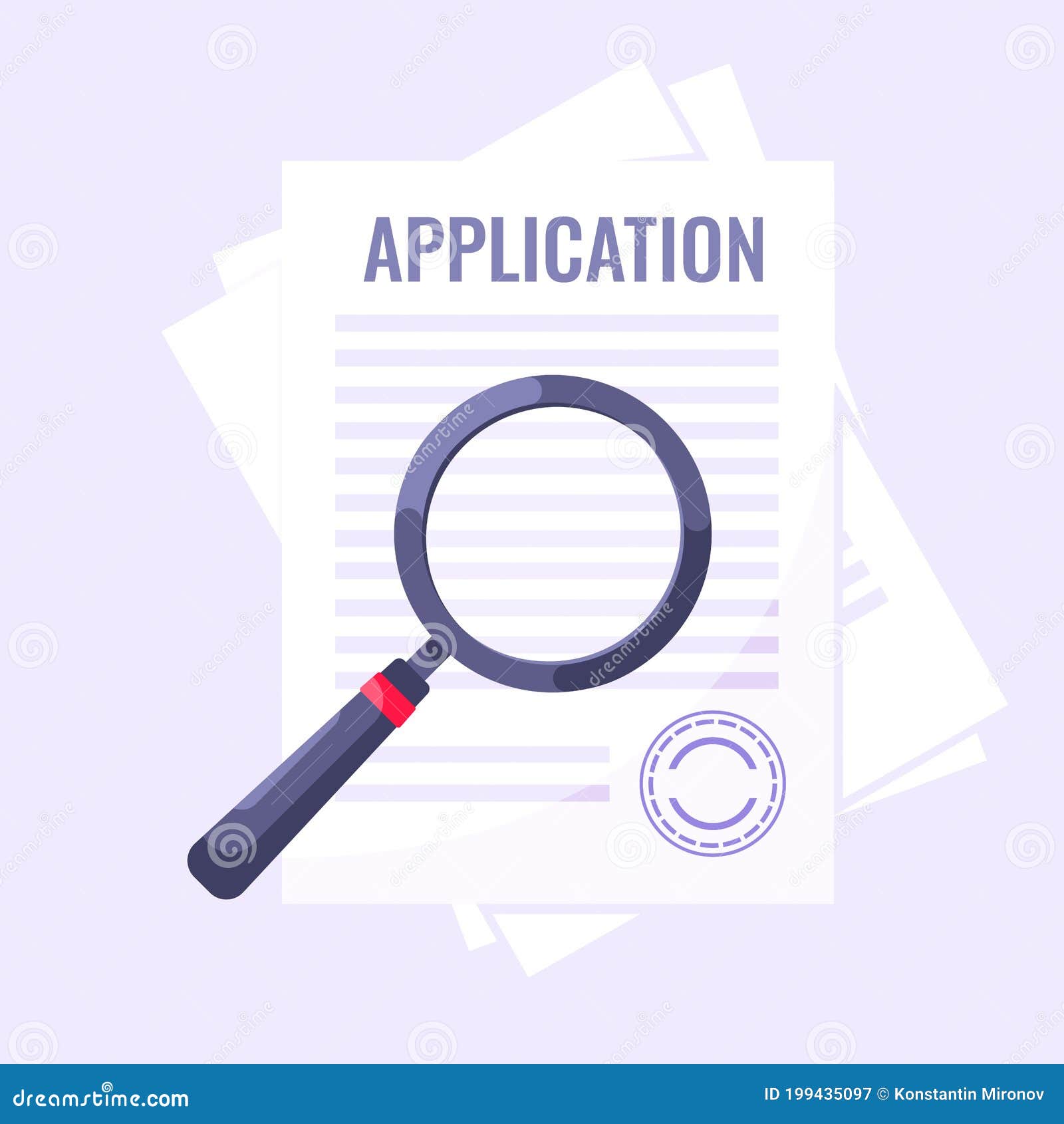 Submit Application Document Form Flat Style Design Icon Sign Vector ...