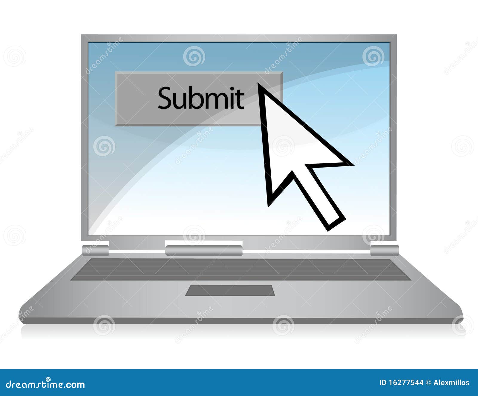 Submit Button stock vector. Illustration of data, network - 16277544