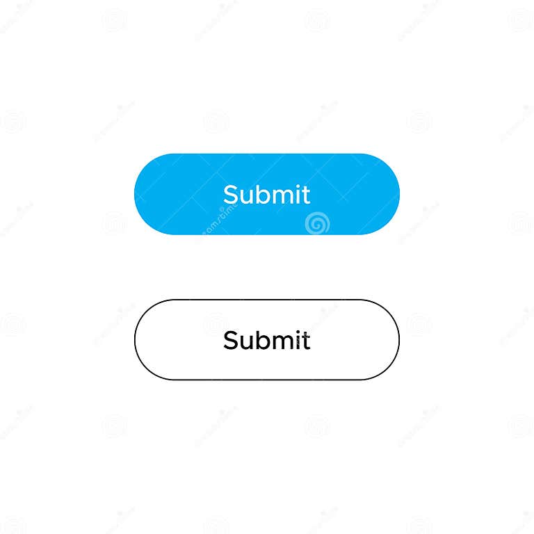 Submit Button Icon Vector in Flat Style Stock Vector - Illustration of ...