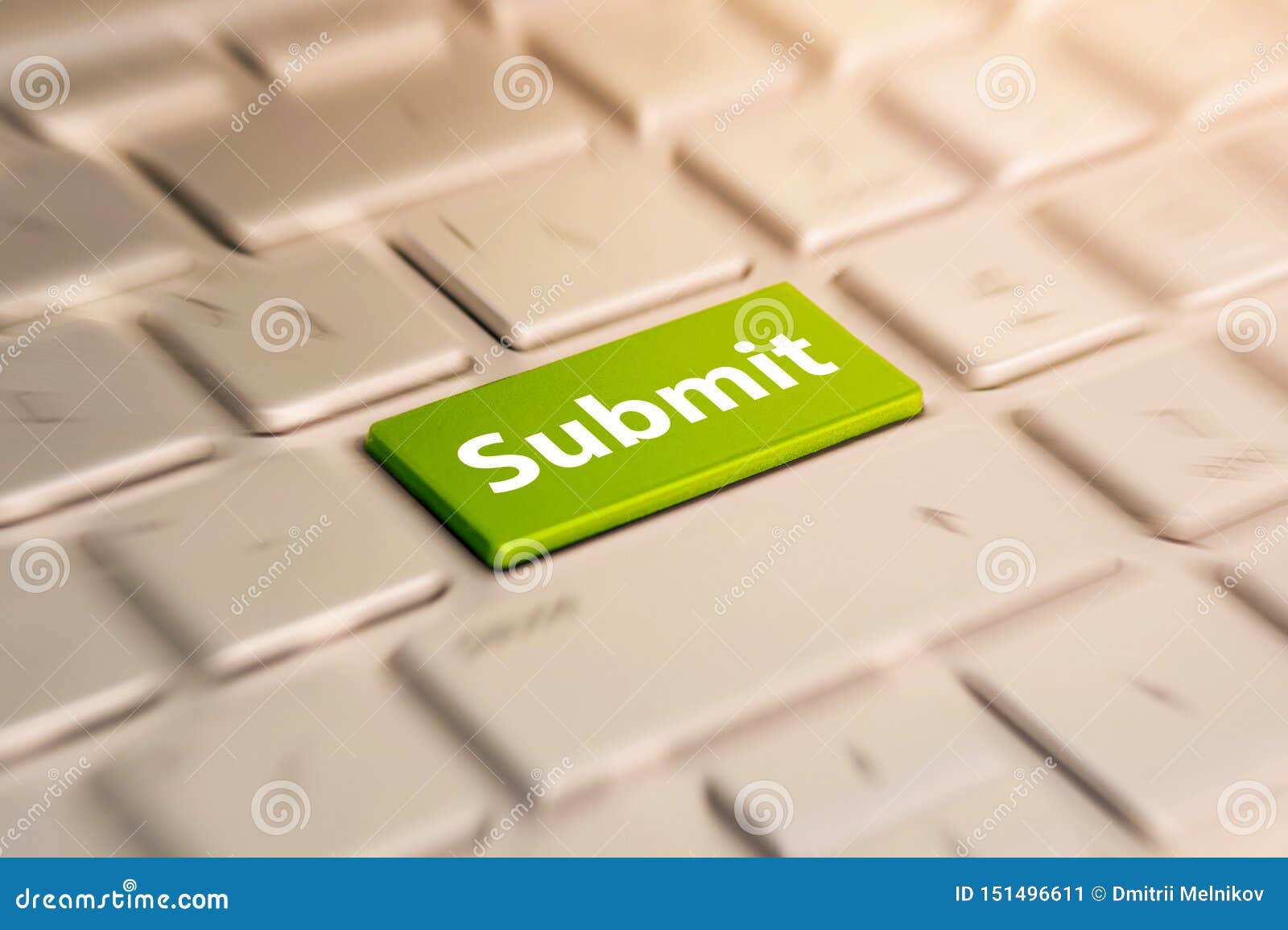 Submit Button. Keyboard Concept. Green Button Grey Computer Keyboard ...