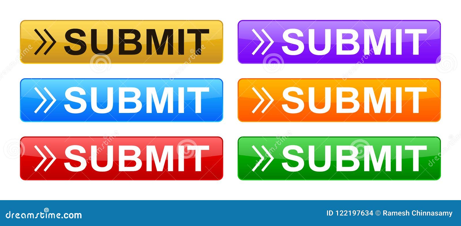 Submit buttons stock vector. Illustration of file, complete - 122197634