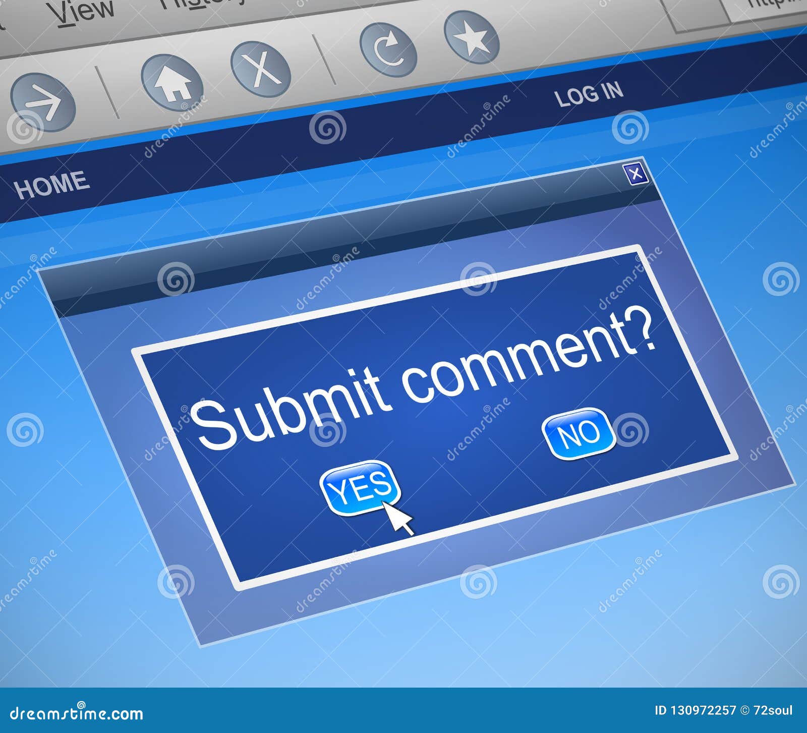 Submit comment concept. stock illustration. Illustration of answer ...